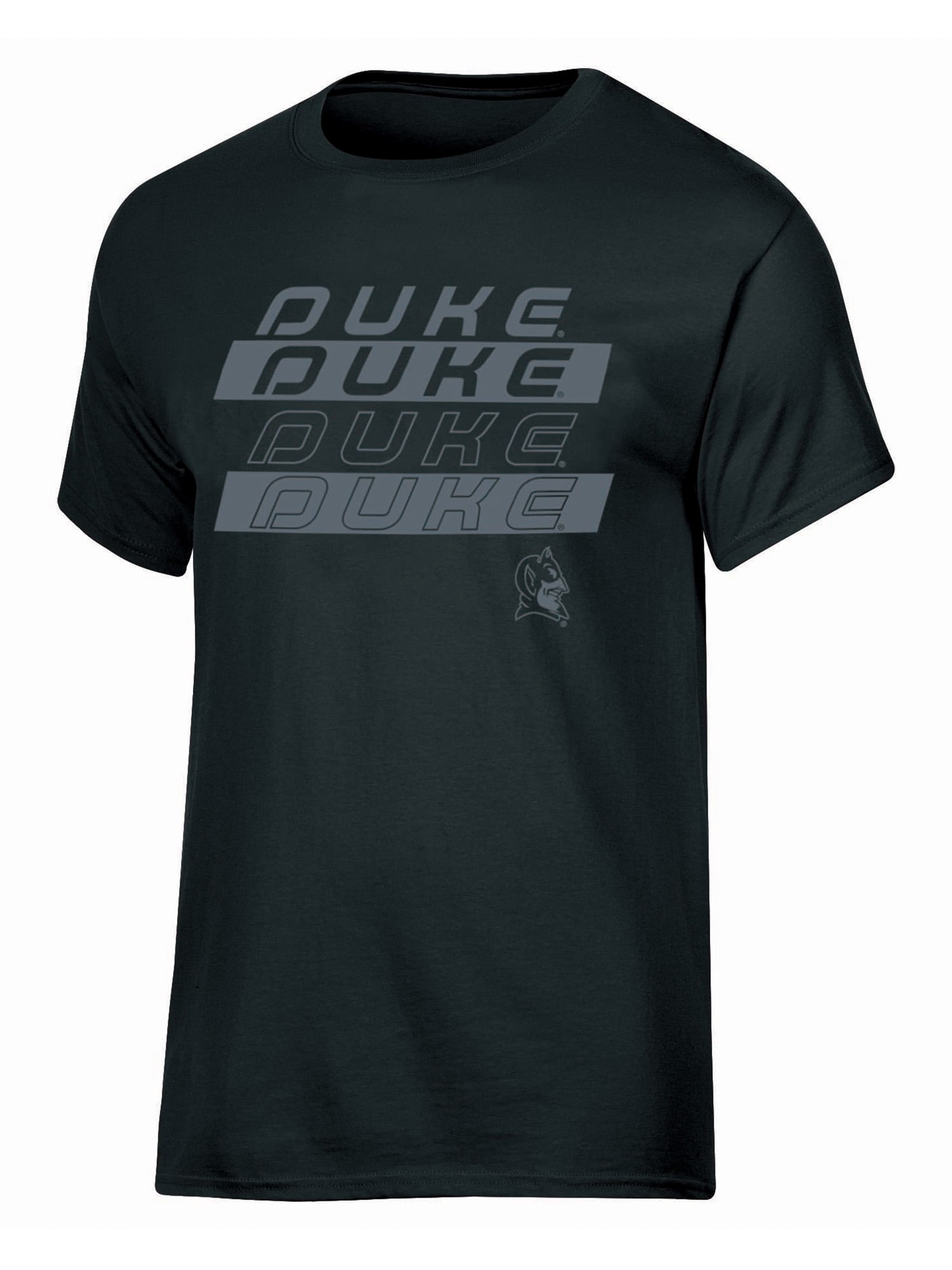 NCAA DUKE BLUE DEVILS Mens Black Color Cotton SS TEE Repeat Tonal OPP ...