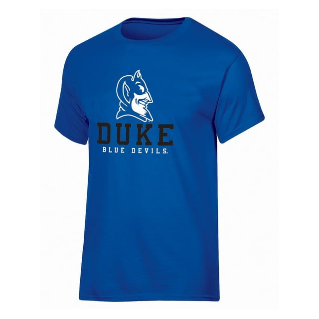 NCAA DUKE BLUE DEVILS Mens Primry Color Cotton SS TEE Logo Over Name ...
