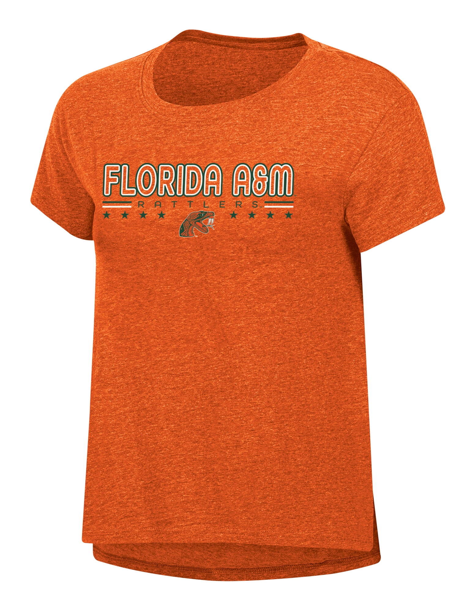 NCAA FLORIDA A&M Womens Primry Color Cotton SS TEE Blocked Stars Open ...