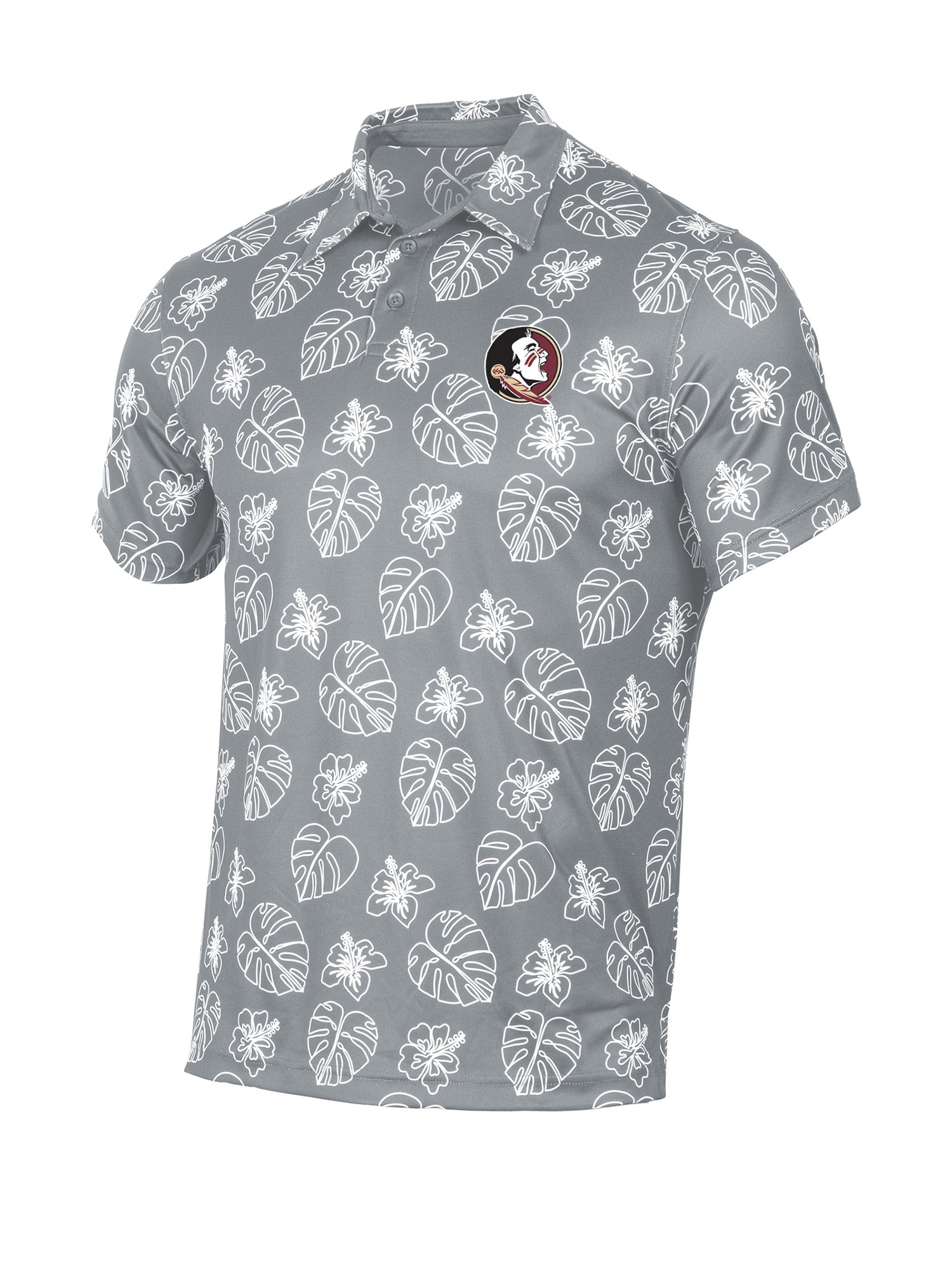 NCAA FLORIDA STATE Mens Wht/Tm Color Synthetic POLO Critter Print ...