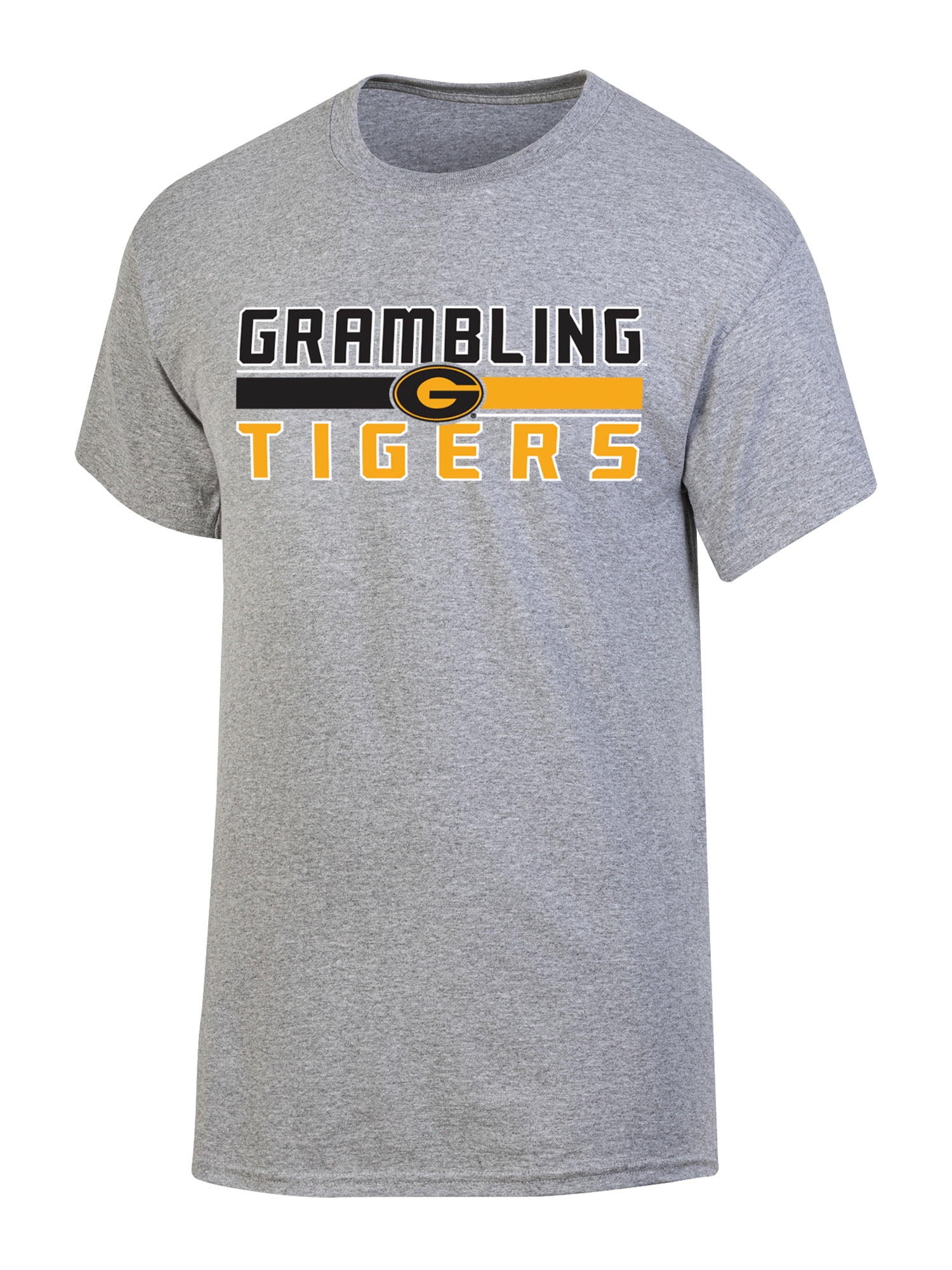 NCAA GRAMBLING STATE Mens Grey Color Cotton SS TEE Blocked Color OPP ...