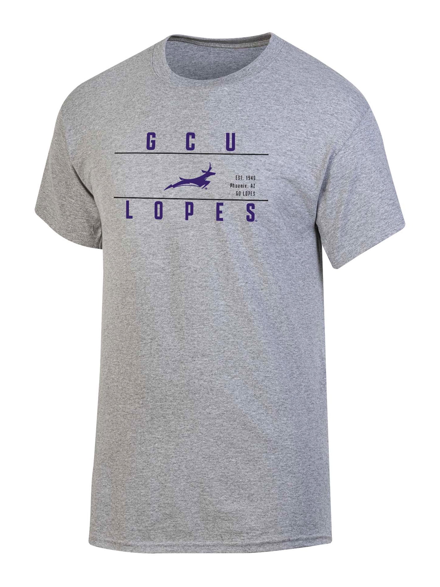 NCAA GRAND CANYON LOPES Mens Grey Color Cotton SS TEE Bar OPP - Walmart.com