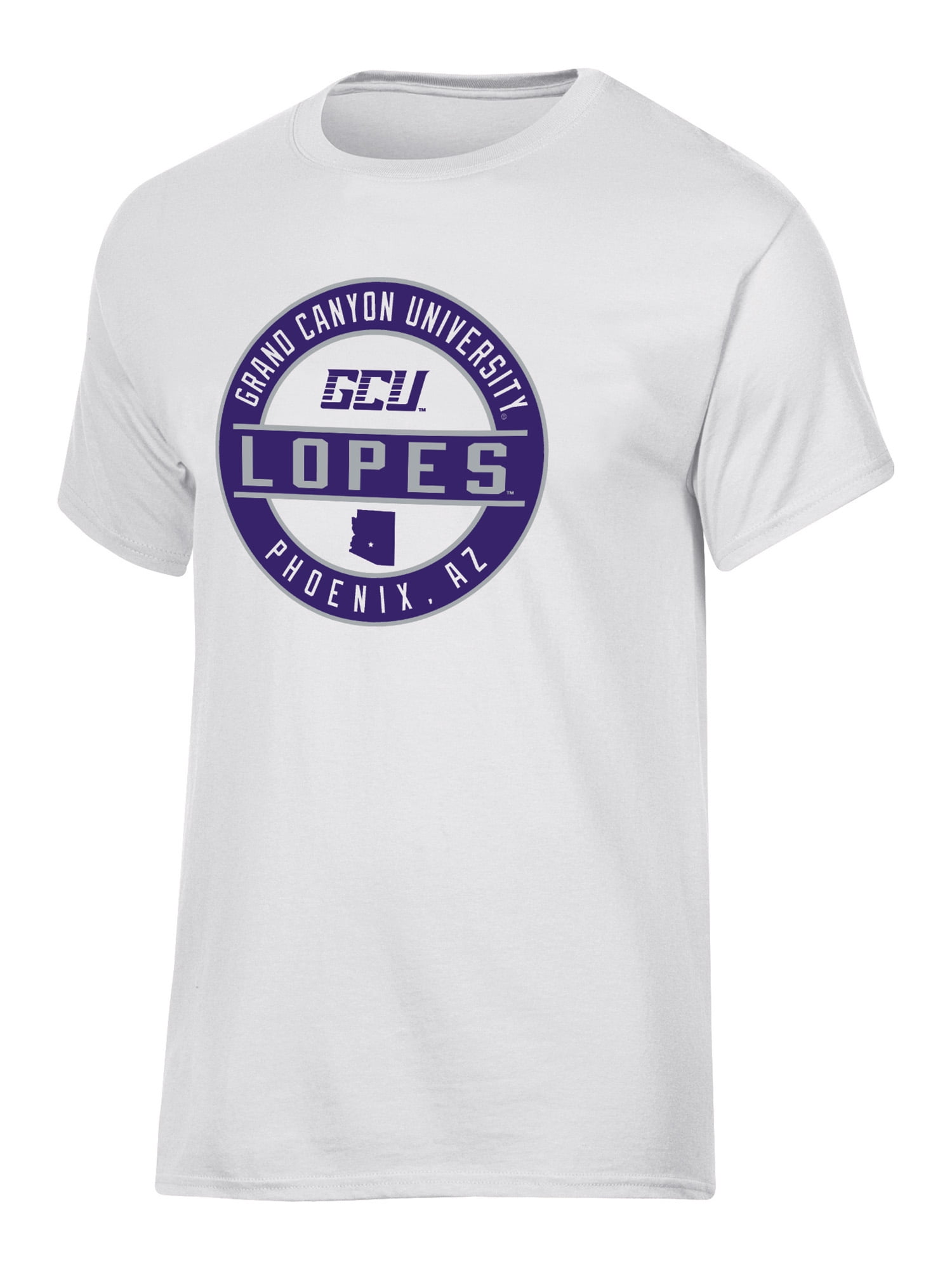 NCAA GRAND CANYON LOPES Mens White Color Cotton SS TEE Circle Local OPP ...