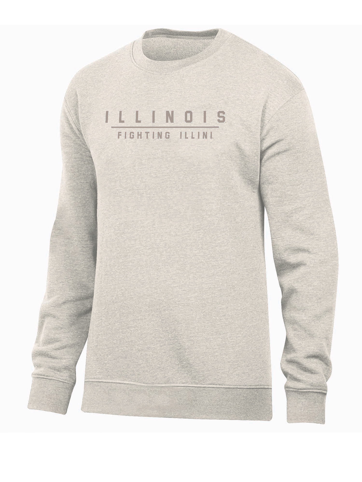 NCAA ILLINOIS Mens Oatml Color Cotton Fleece PVR Tonal Name - Walmart.com