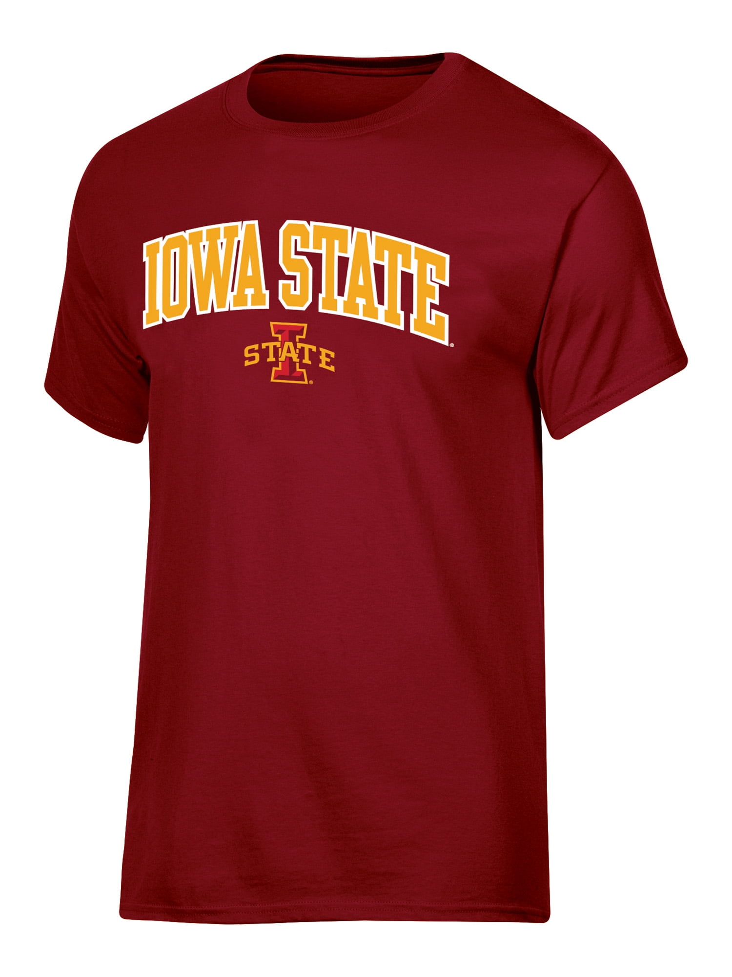 NCAA IOWA STATE Mens Primry Color Cotton SS TEE Arch Over OPP - Walmart.com