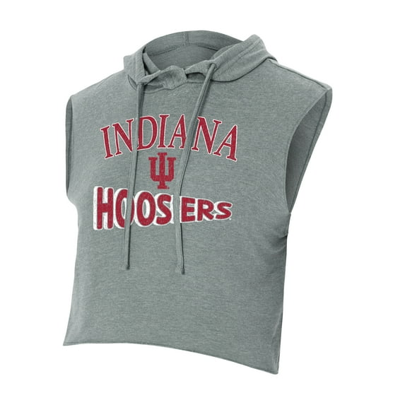 NCAA Indiana Hoosiers Womens Grey Muscle Hood - Walmart.com