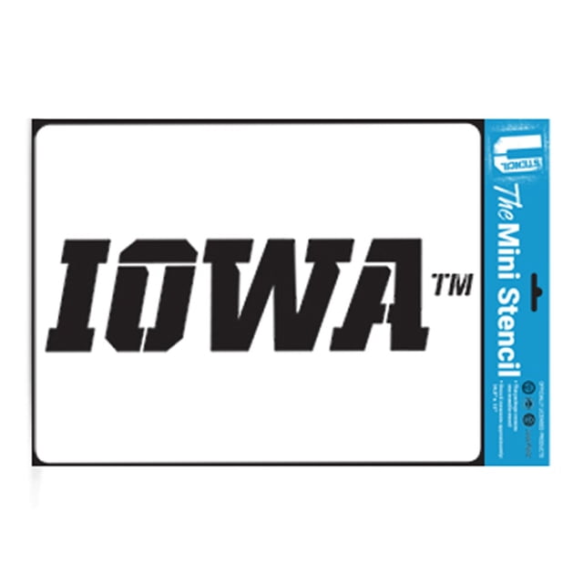 NCAA Iowa Hawkeyes Collegiate 'IOWA' Mini Stencil Kit - Walmart.com