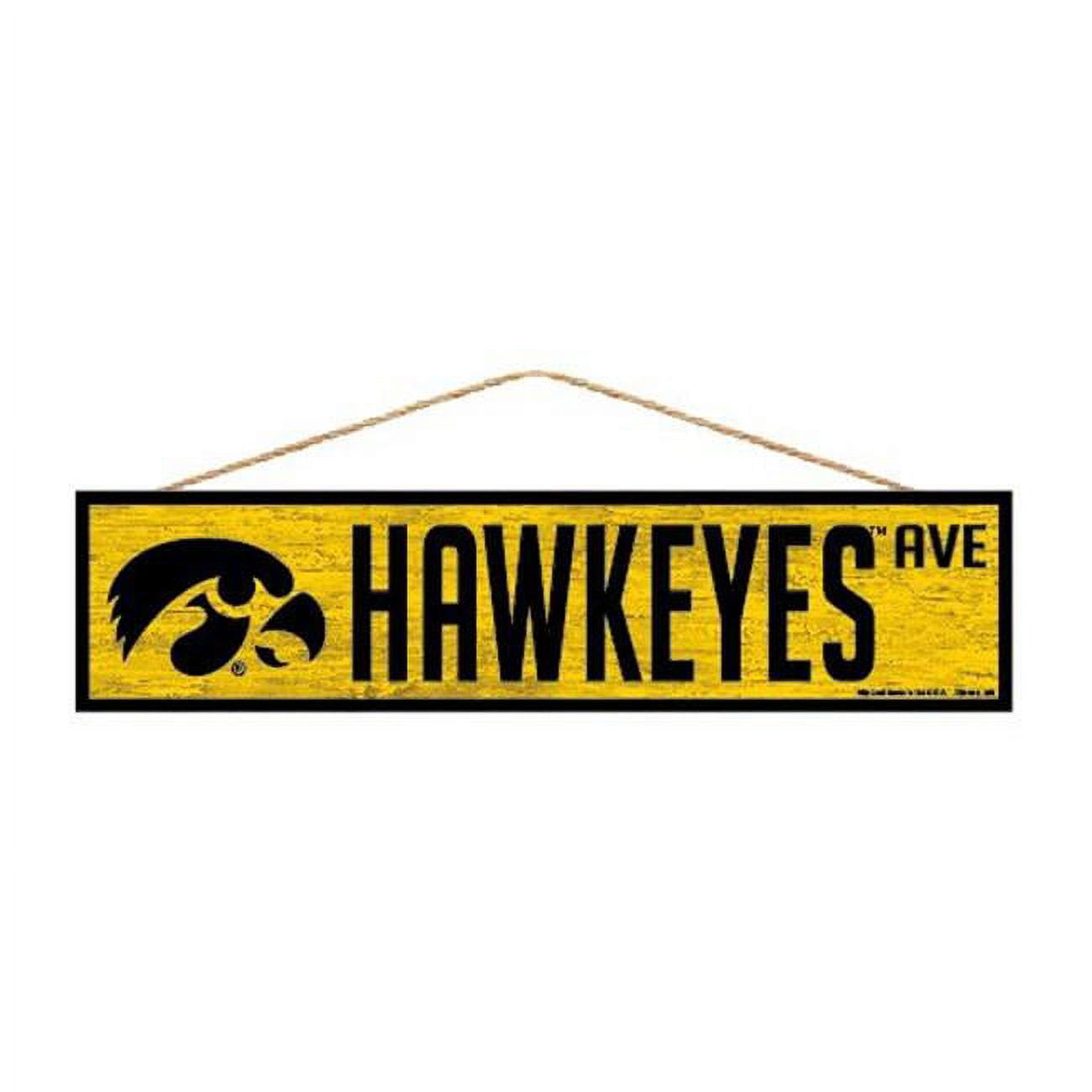 NCAA Iowa Hawkeyes Prime 4" x 17" Wood Sign with Rope - Walmart.com