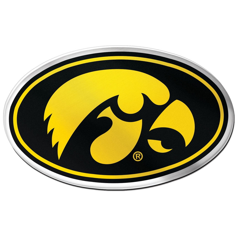 NCAA Iowa Hawkeyes Prime Metallic Auto Emblem - Walmart.com