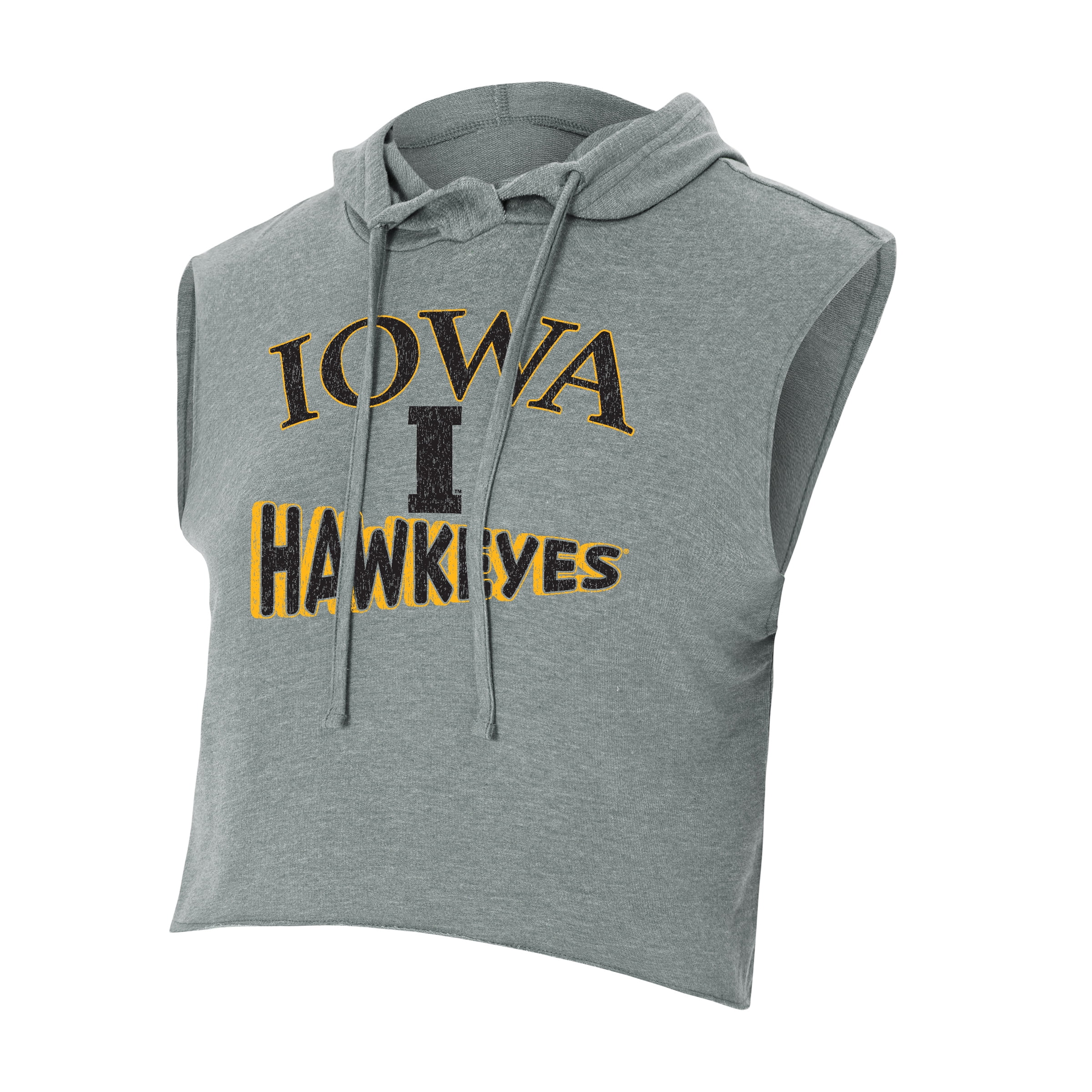 NCAA Iowa Hawkeyes Womens Grey Muscle Hood - Walmart.com