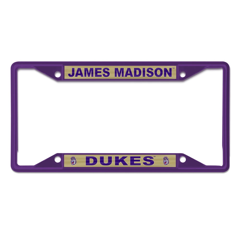 NCAA James Madison Team Colored Small Over Small License Plate Frame ...