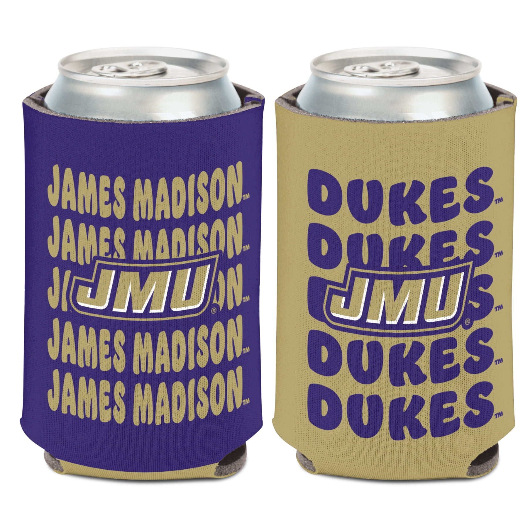 WinCraft NCAA James Madison Word Bubble 12oz Can Cooler, Collapsible ...
