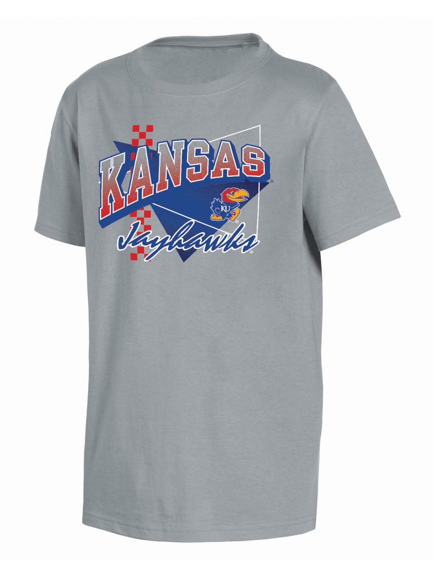 NCAA KANSAS JAYHAWKS Boys Grey Color Blend SS TEE Race OPP - Walmart.com
