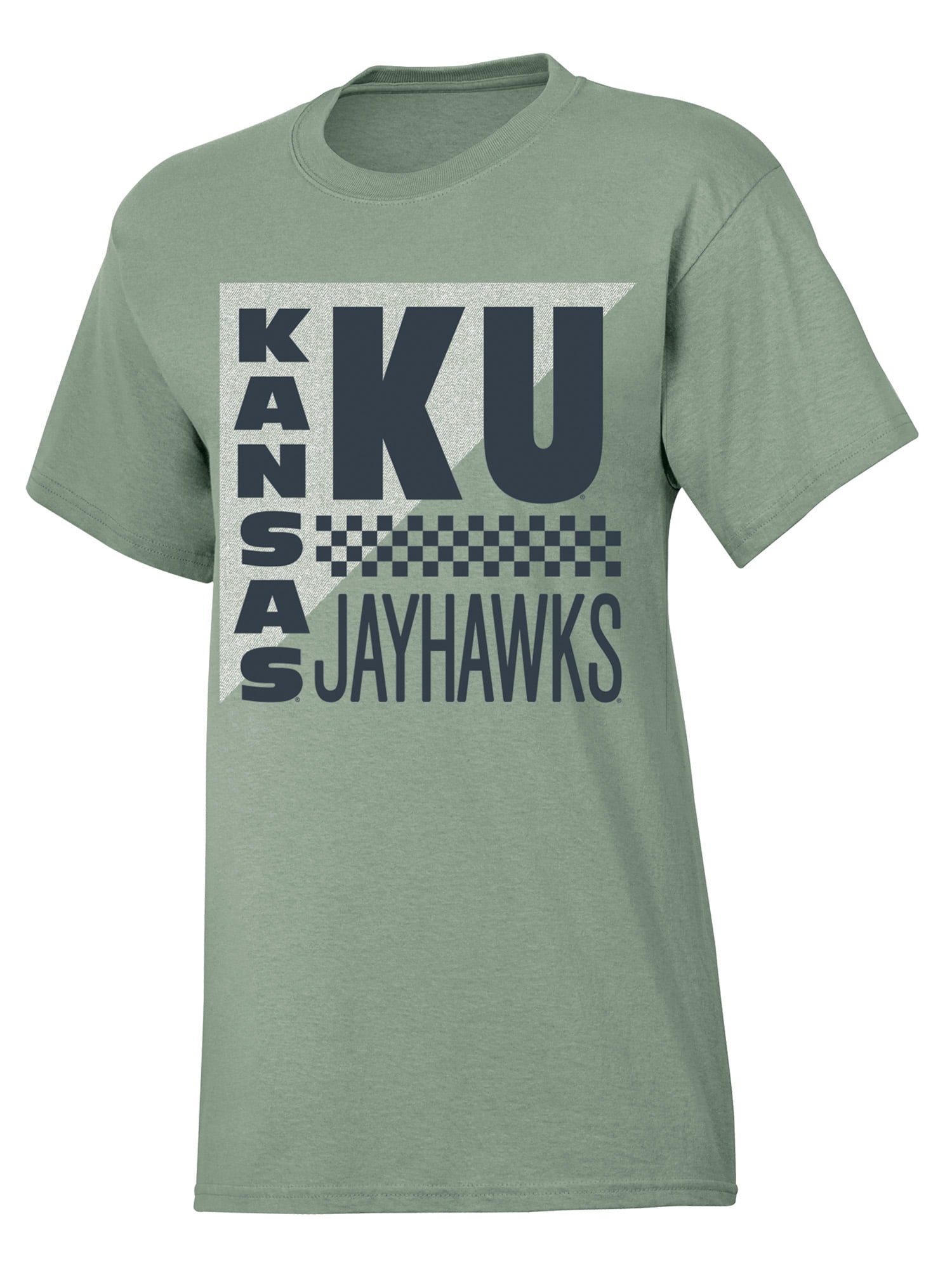 NCAA KANSAS JAYHAWKS Mens Sage Color Cotton SS TEE Frat Finish Line ...