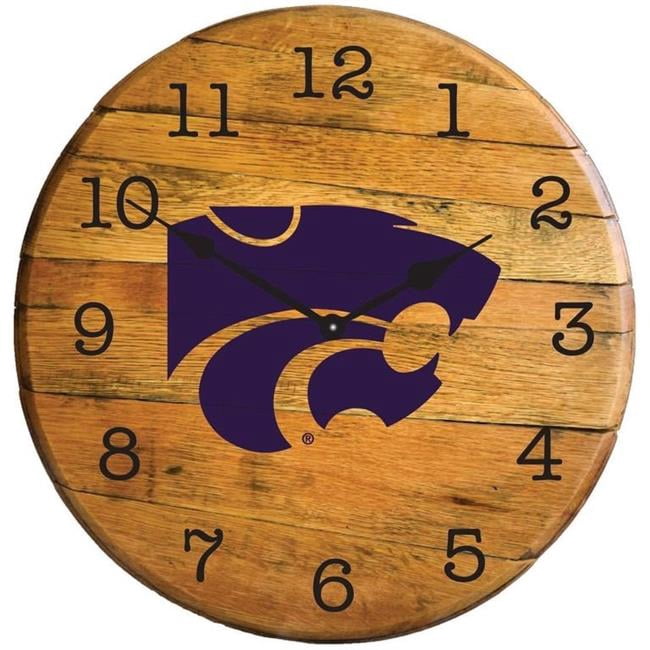NCAA-KANSAS STATE WILDCAT Oak Barrel Clock - Walmart.com
