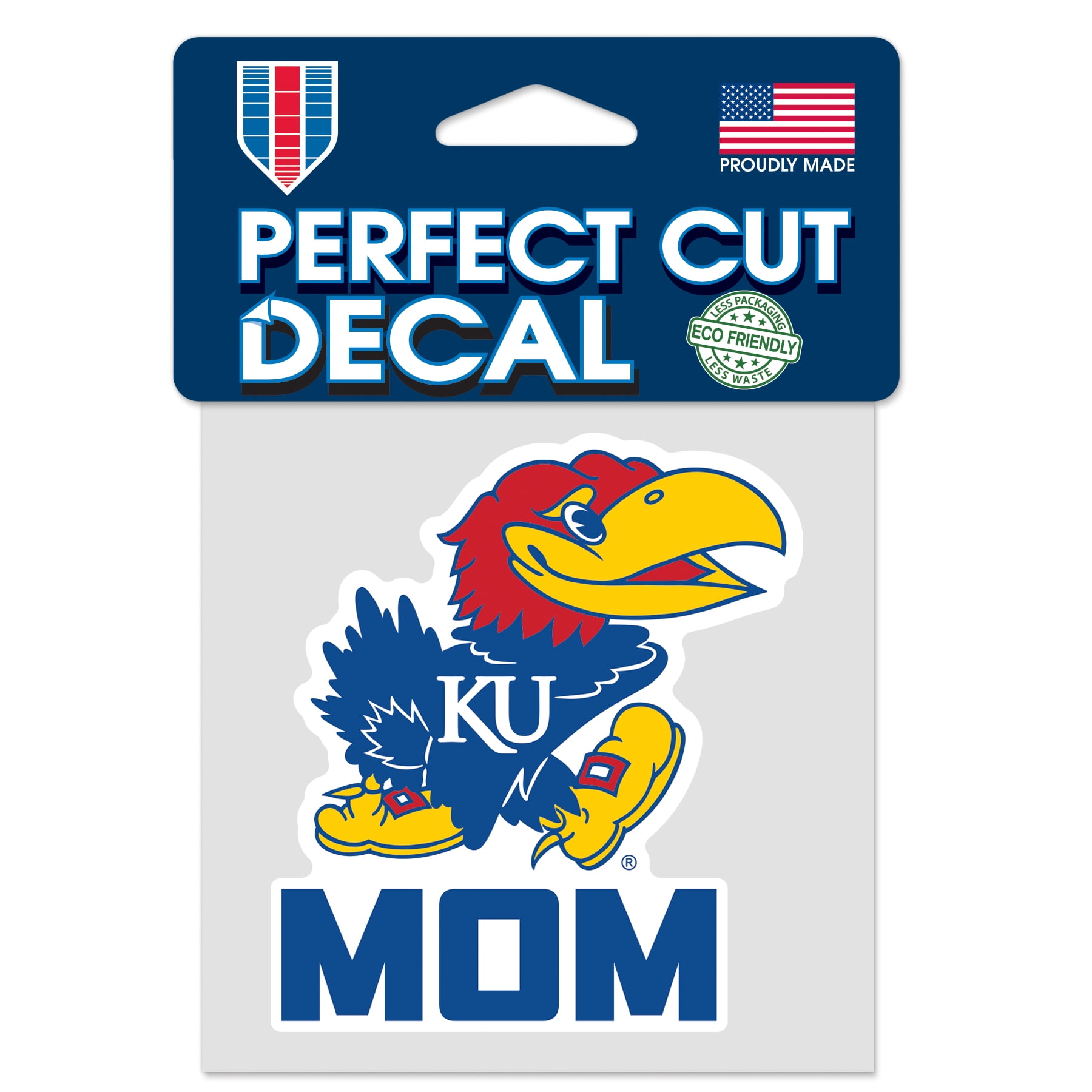 NCAA Kansas Jayhawks Mom 4" x 4" Perfect Cut Decal - Walmart.com
