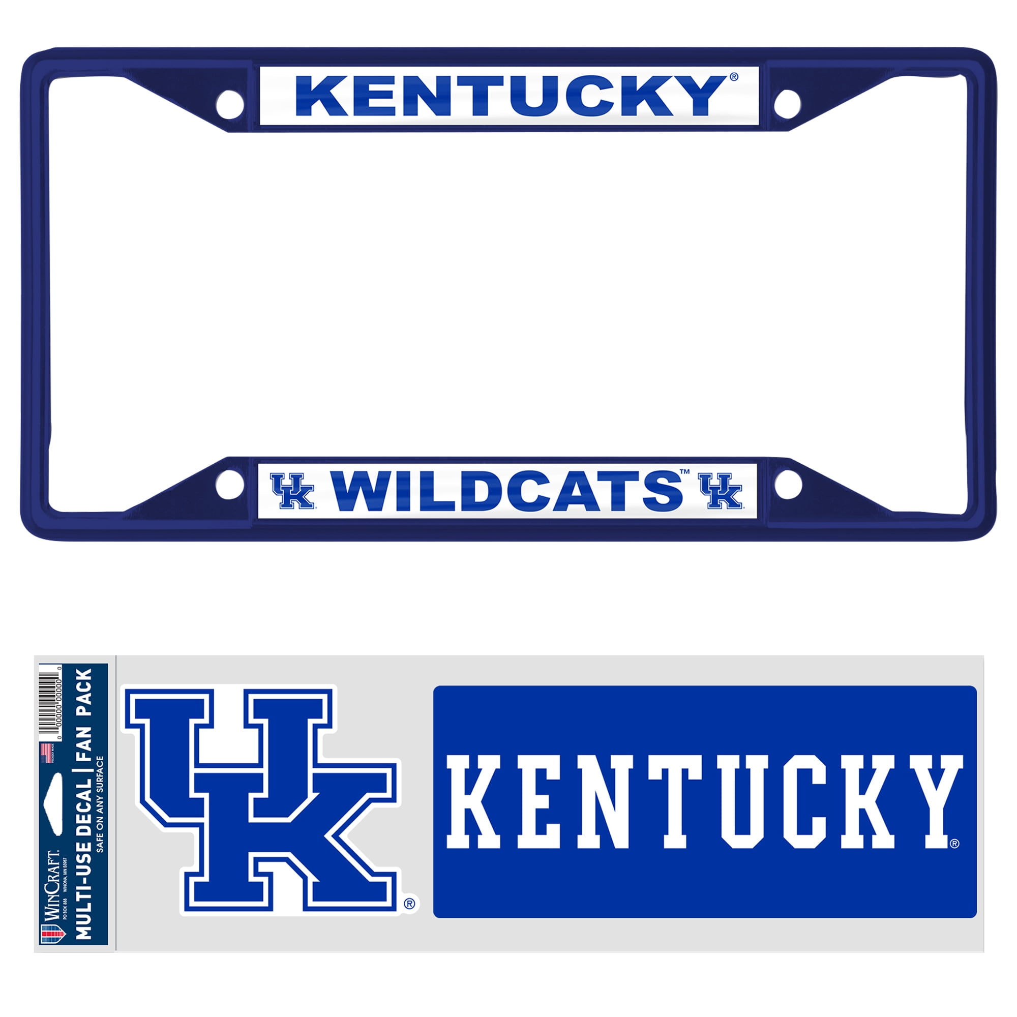 NCAA Kentucky License Plate Frame Colored Design - Walmart.com