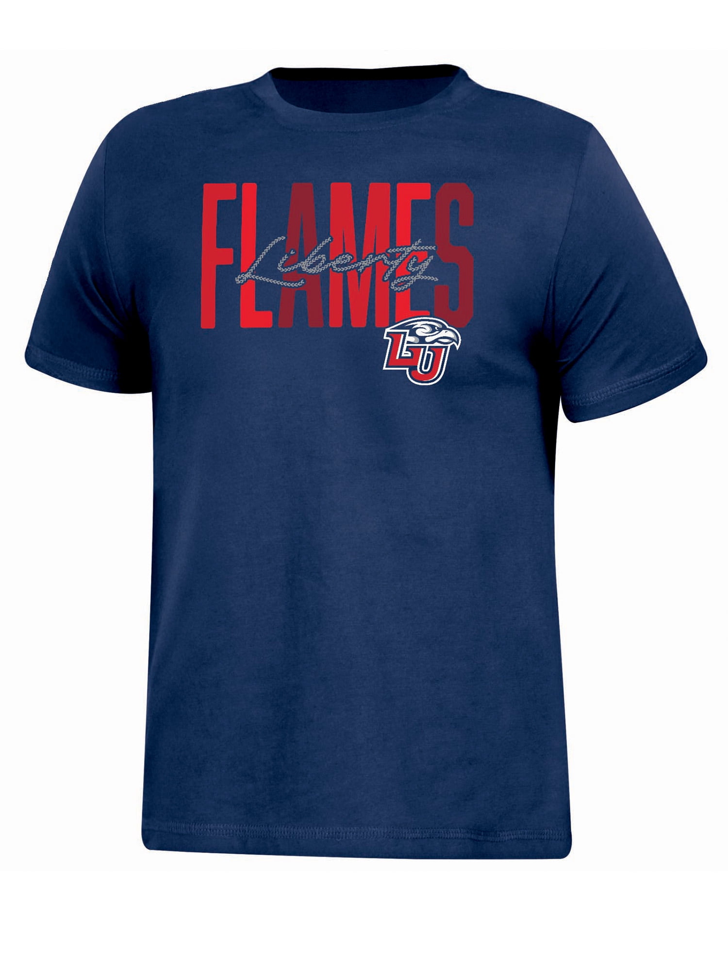 NCAA LIBERTY FLAMES Girls Primry Color Cotton SS TEE Glitter OPP ...