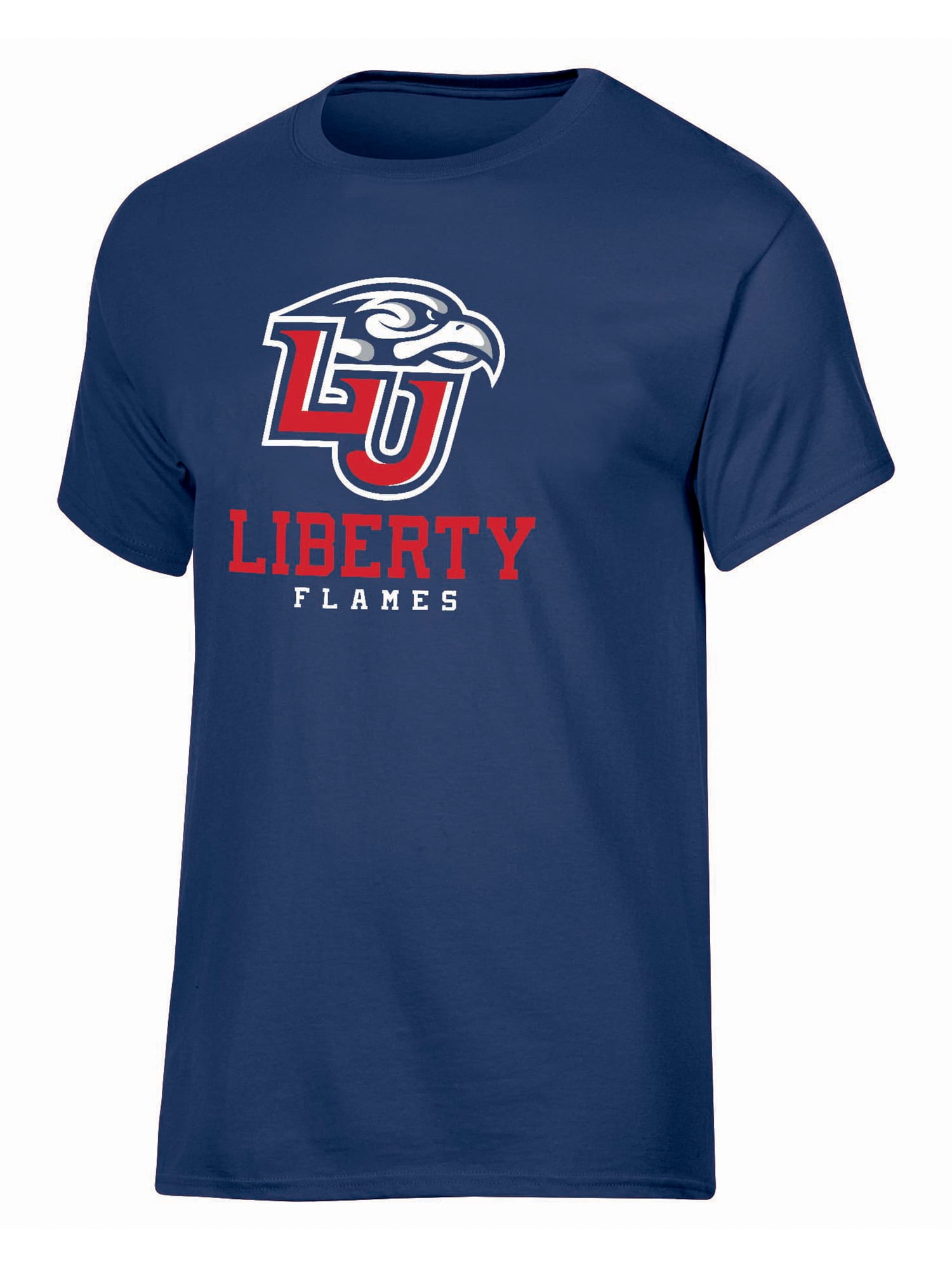 NCAA LIBERTY FLAMES Mens Primry Color Cotton SS TEE Logo Over Name OPP ...