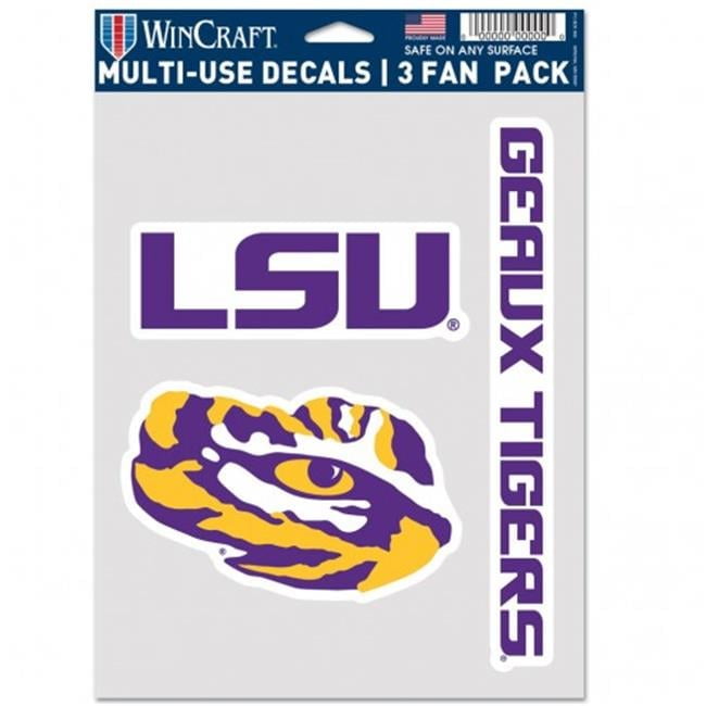 NCAA LSU Tigers Decal Multi Use Fan - Pack of 3 - Walmart.com