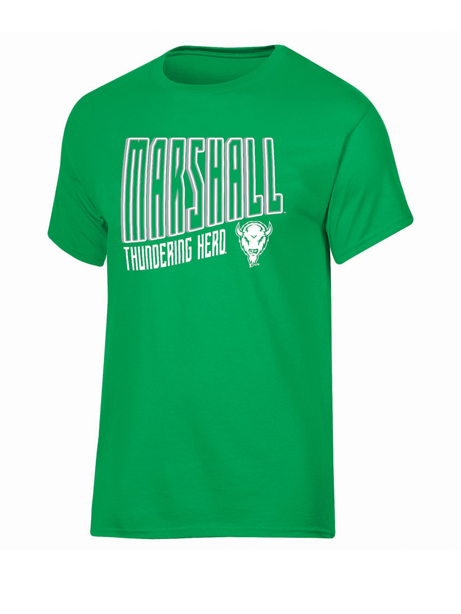 NCAA MARSHALL Mens Primry Color Cotton SS TEE Wave Font OPP - Walmart.com