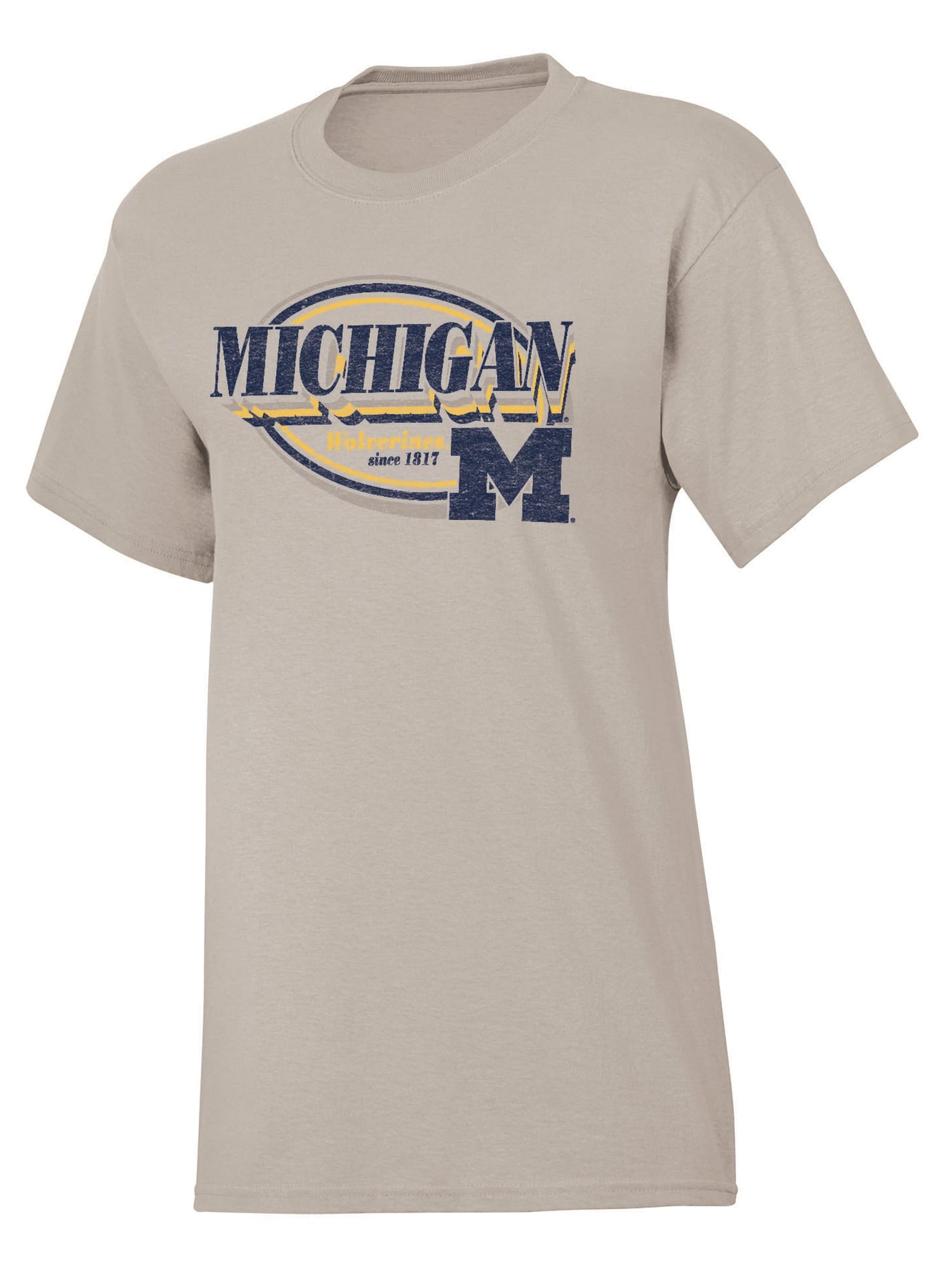 NCAA MICHIGAN SS TEE Tan Logo Tee MENS SIZE S - Walmart.com