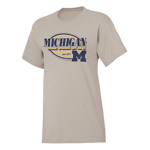 NCAA MICHIGAN SS TEE Tan Logo Tee MENS SIZE S - Walmart.com