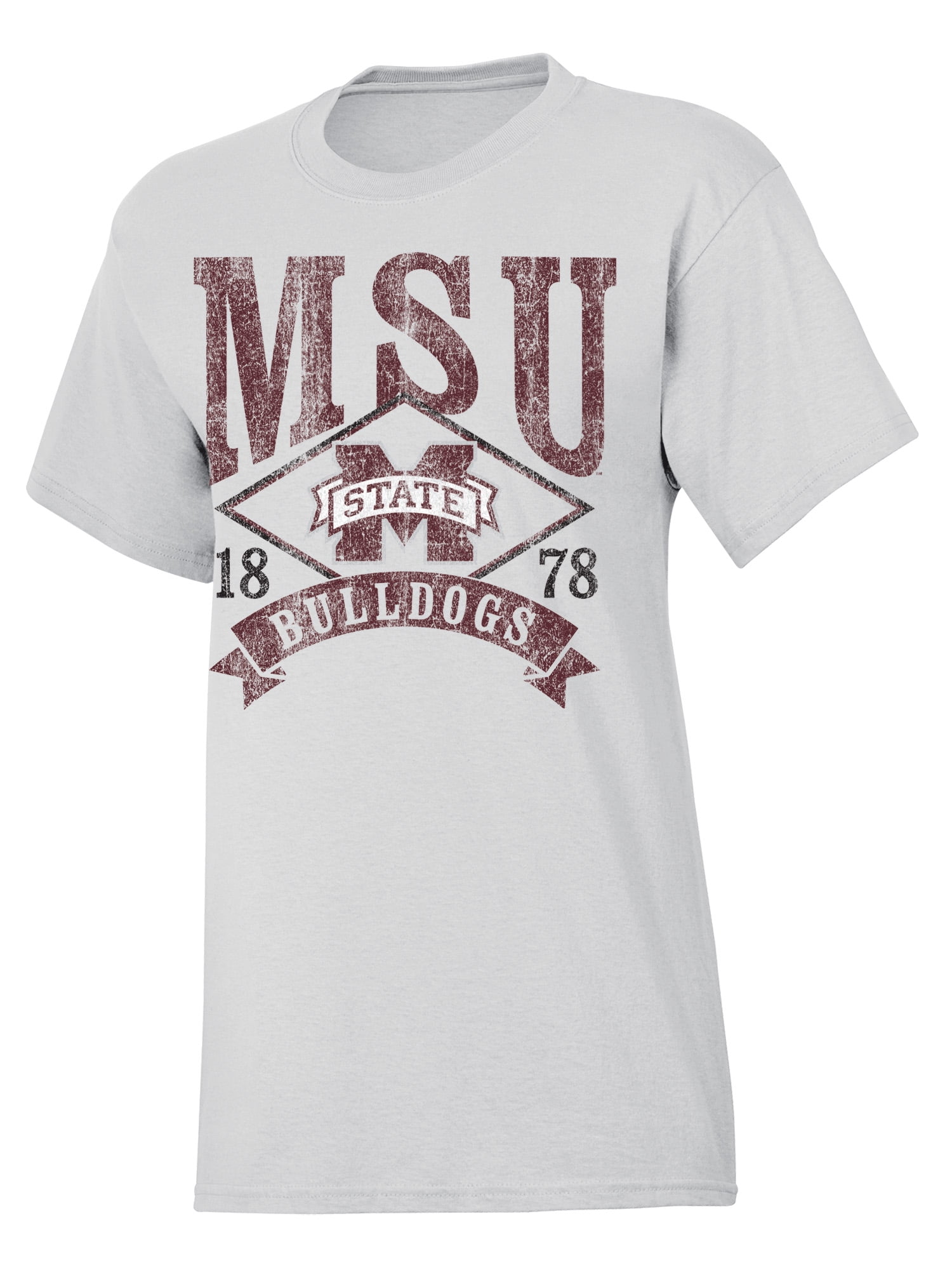 NCAA MISSISSIPPI STATE Mens Grey Color Cotton SS TEE Frat Established ...