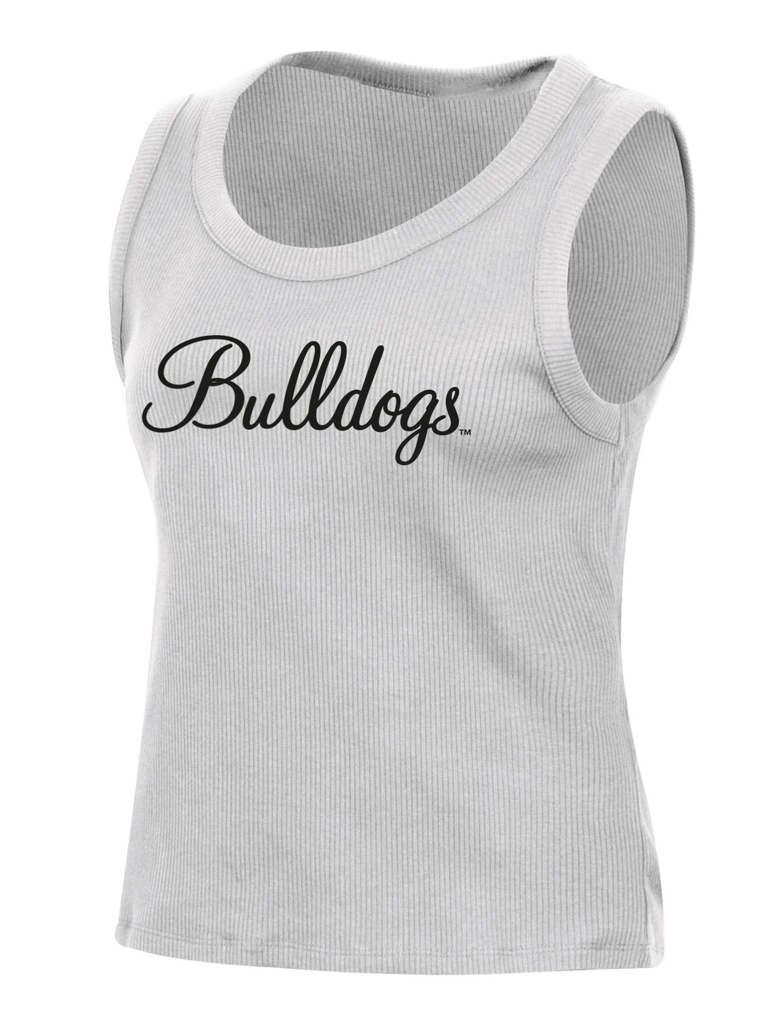 NCAA MISSISSIPPI STATE Womens White Color Cotton TNK Script Ribbed ...