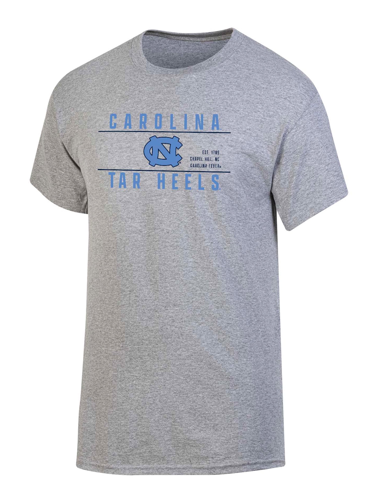 NCAA Men's North Carolina Tar Heels Gray Bar Logo Crewneck Tee ...