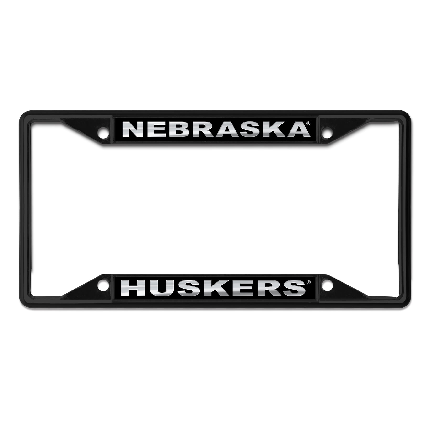 NCAA Nebraska Black Mega License Plate Frame - Walmart.com