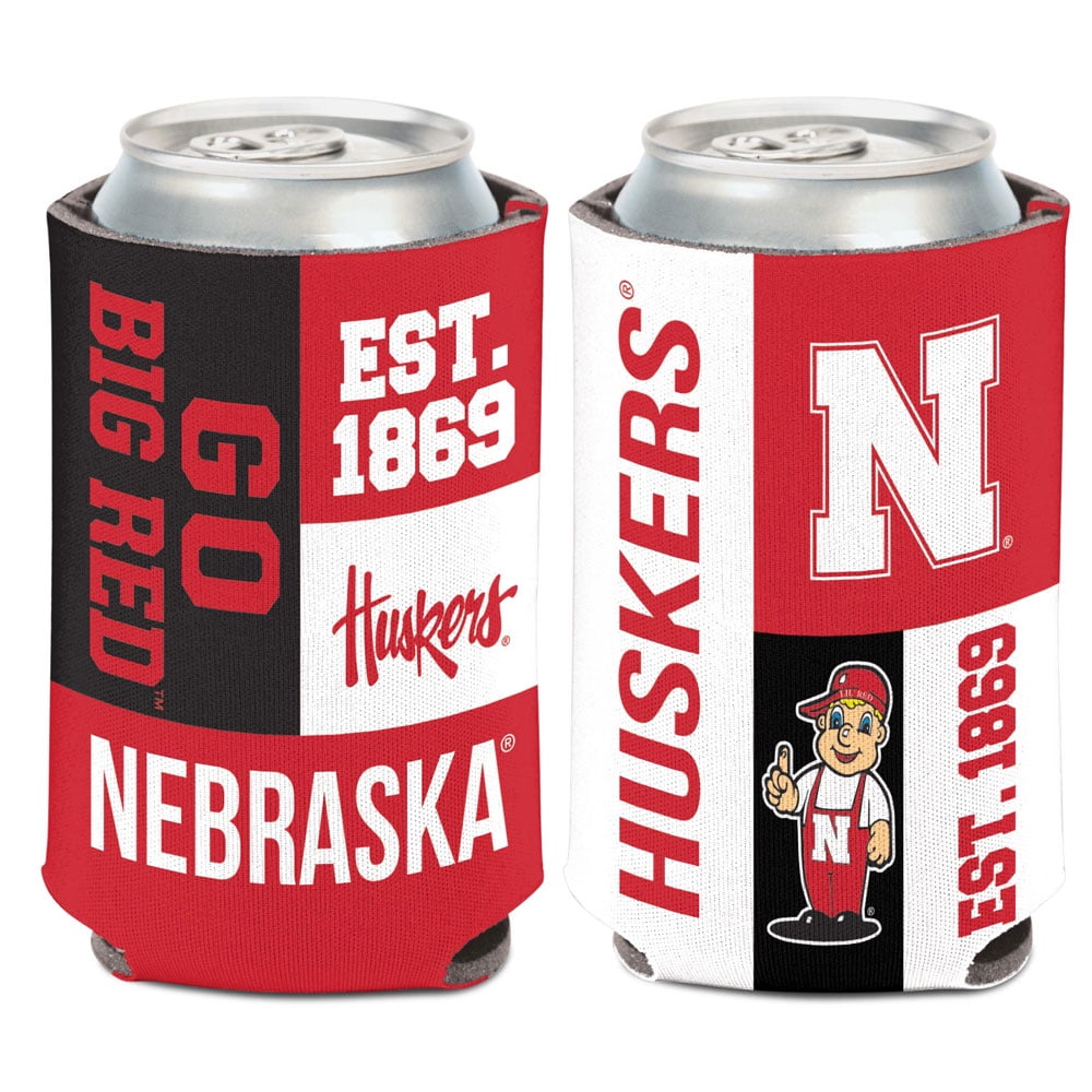 NCAA Nebraska Color Block 12oz Can Cooler, Collapsible - Walmart.com