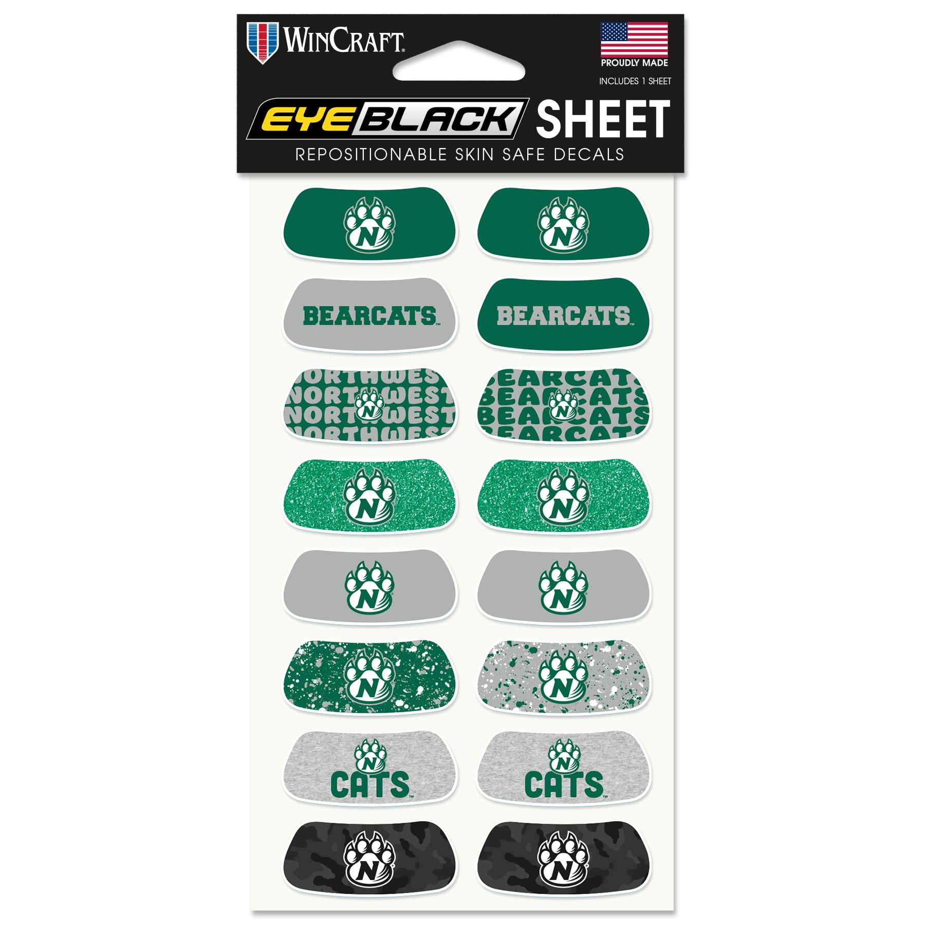 WinCraft NCAA Northwest Missouri Team 8 Pack Eye Black - Walmart.com