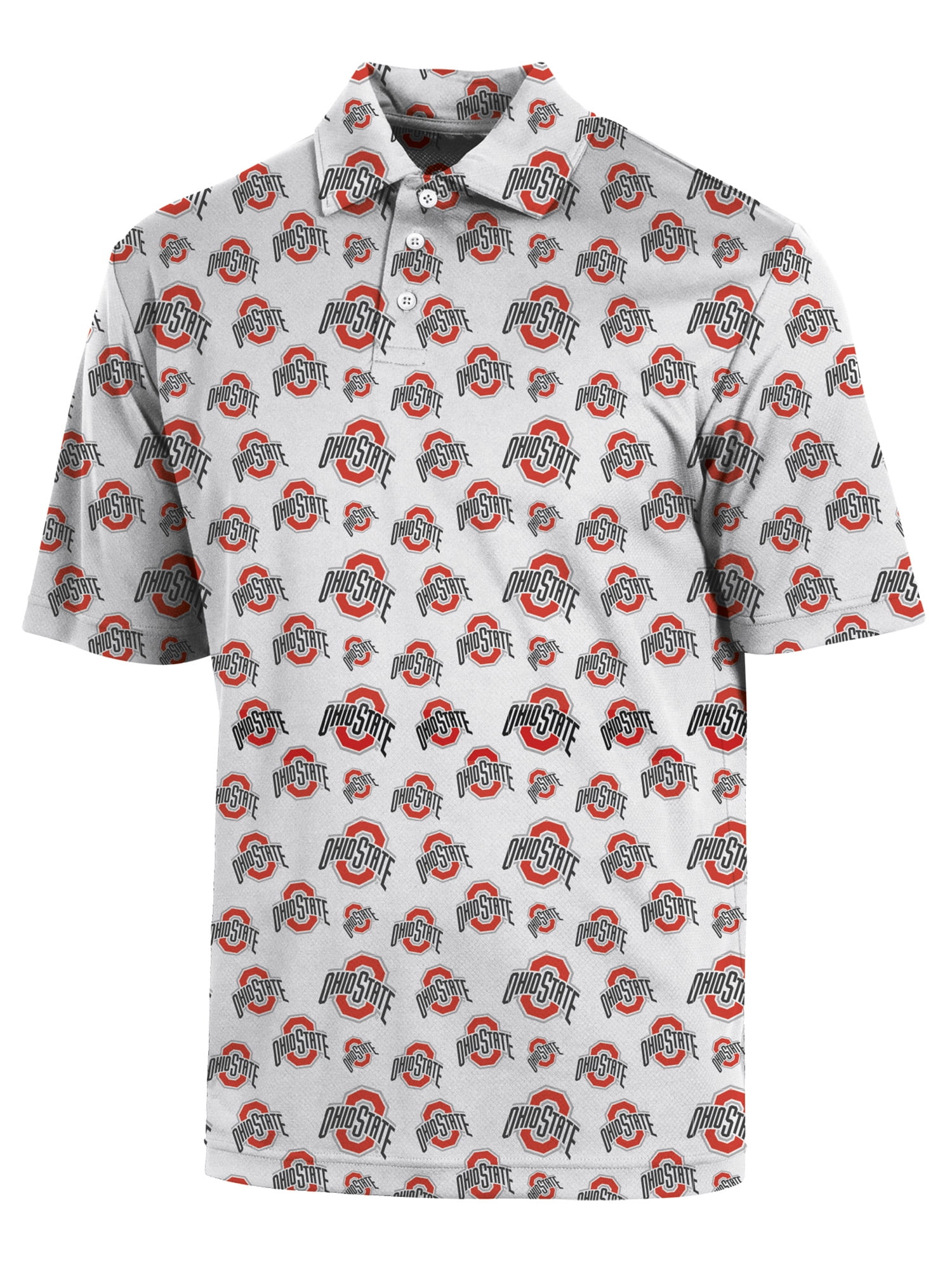 NCAA OHIO STATE Mens Wht/Tm Color Synthetic POLO Critter Print ...