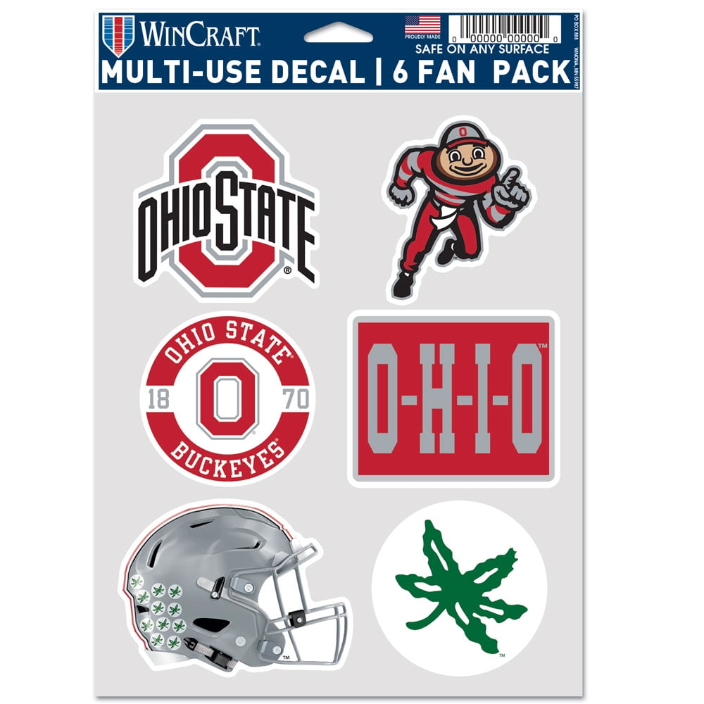 NCAA Ohio State Prime 5" x 7.75" Six Pack Decal - Walmart.com