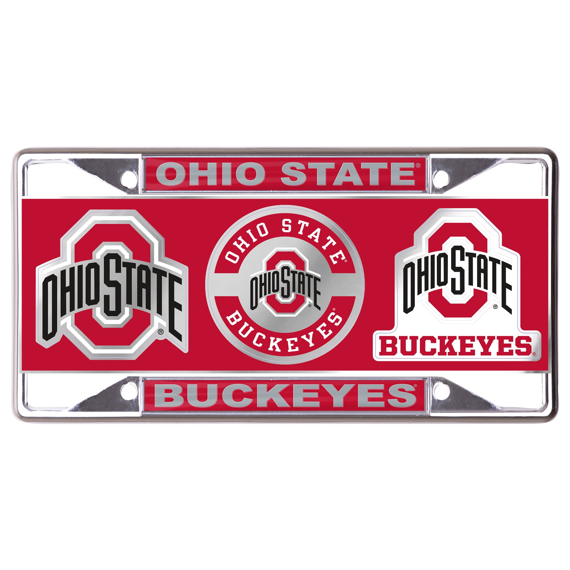 NCAA Ohio State Chrome License Plate Frame - Team Logo - Walmart.com