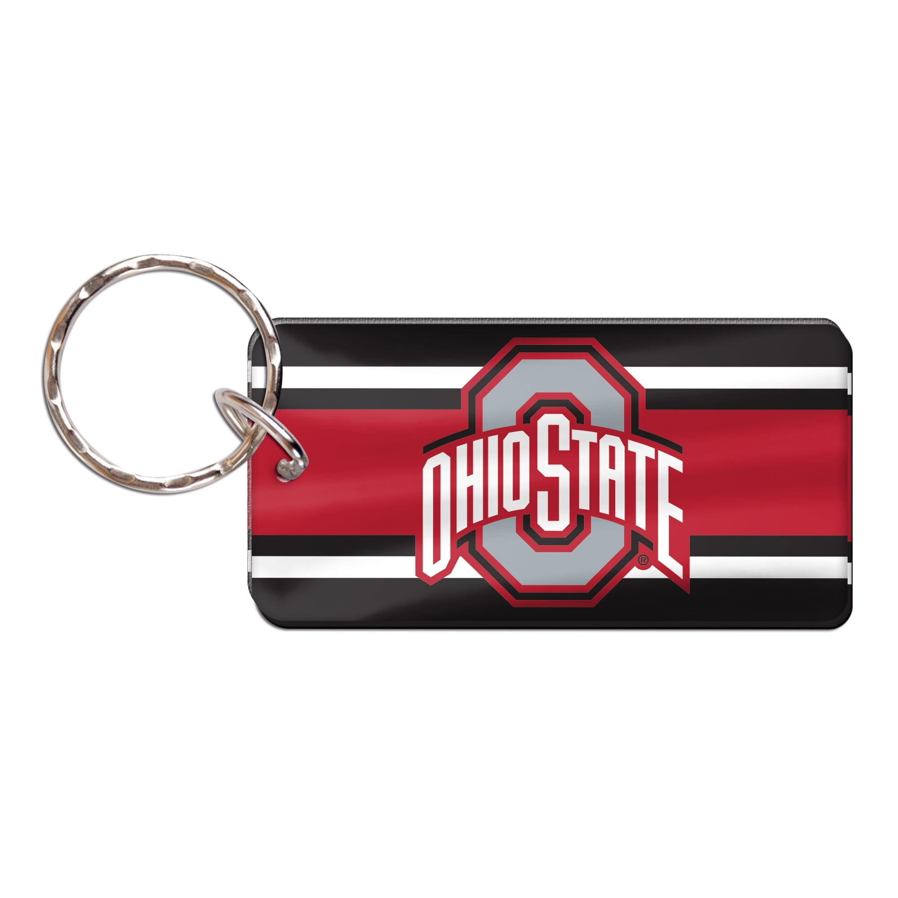 NCAA Ohio State Team Logo Stripe Acrylic Rectangle Keyring - Walmart.com