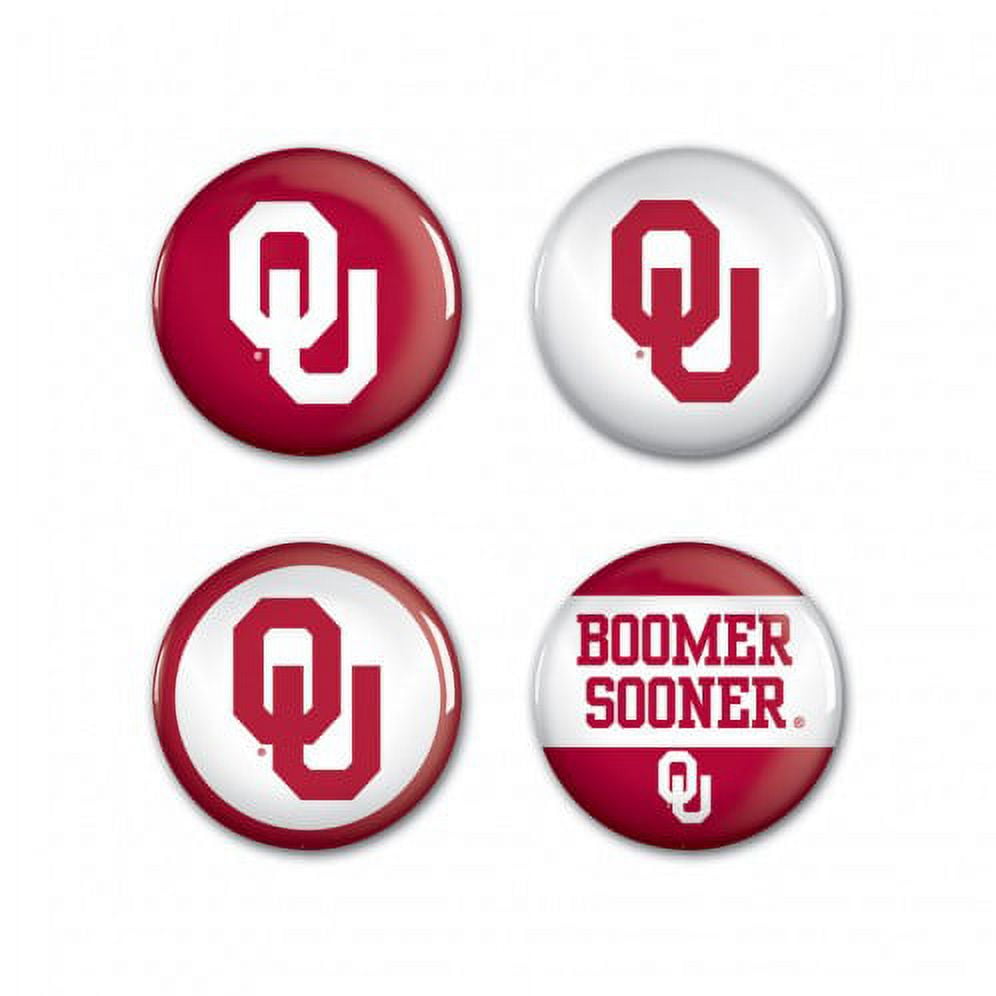NCAA Oklahoma Prime 4 Pack 1.25" Buttons - Walmart.com