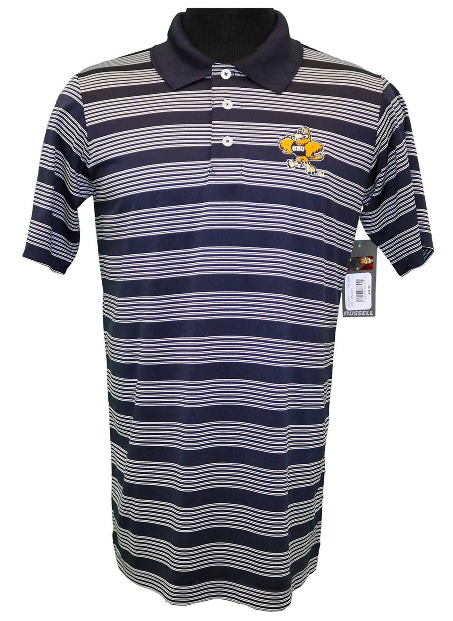 NCAA Oral Roberts University Men's Polo Stripe Jersey - Walmart.com