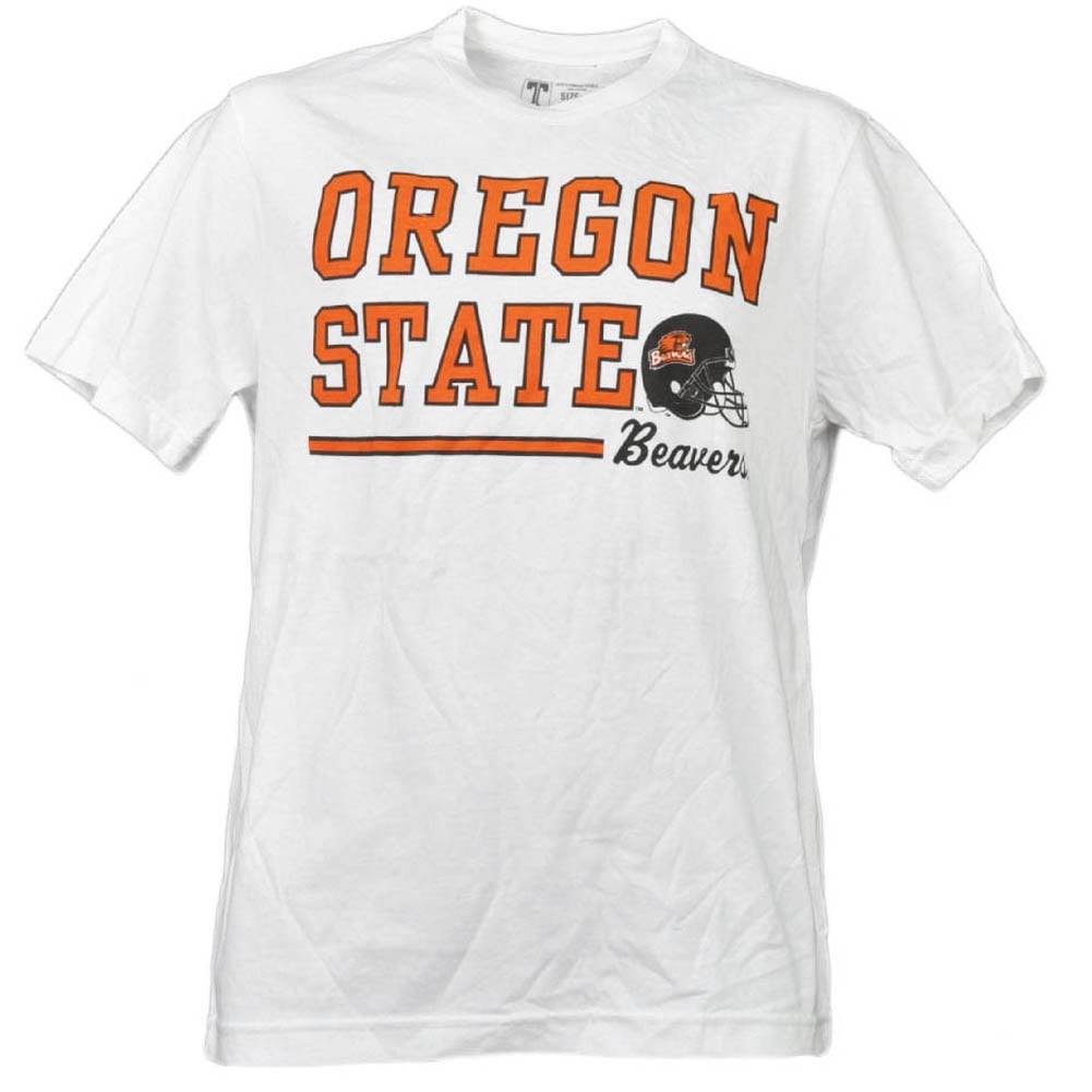 NCAA Oregon State Beavers White Underline Logo Mens Tshirt Tee Short ...