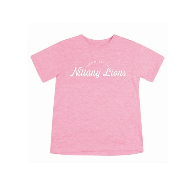 NCAA PENN STATE Girls Pink Color Cotton SS TEE White Print OPP ...