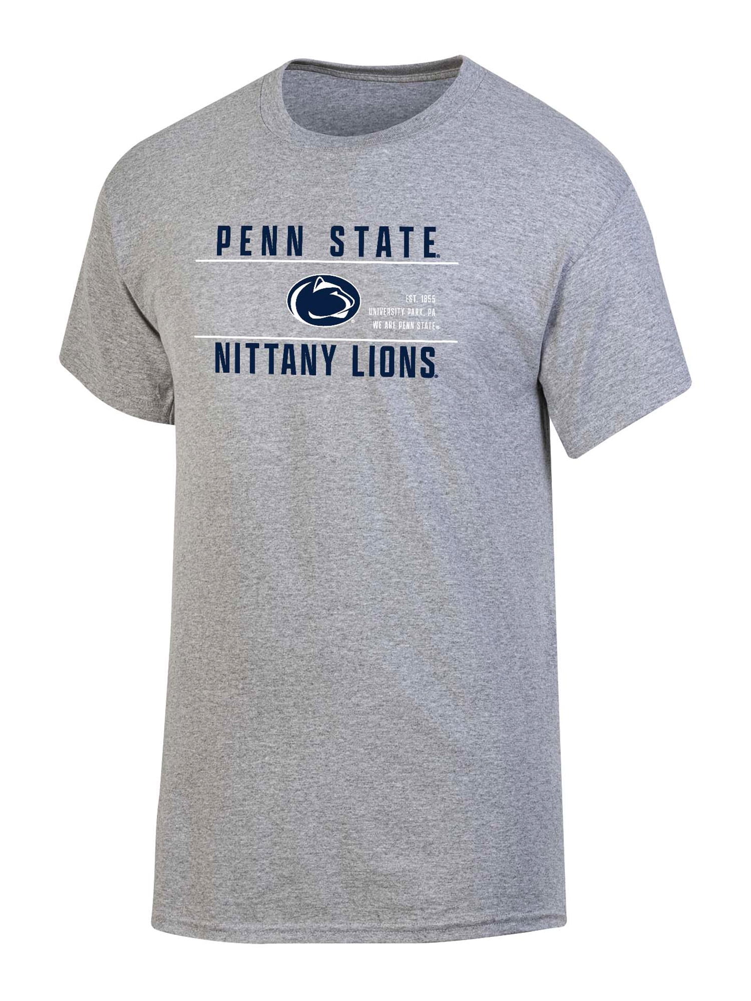 NCAA Men's Penn State Nittany Lions Gray Bar Logo Crewneck Tee ...