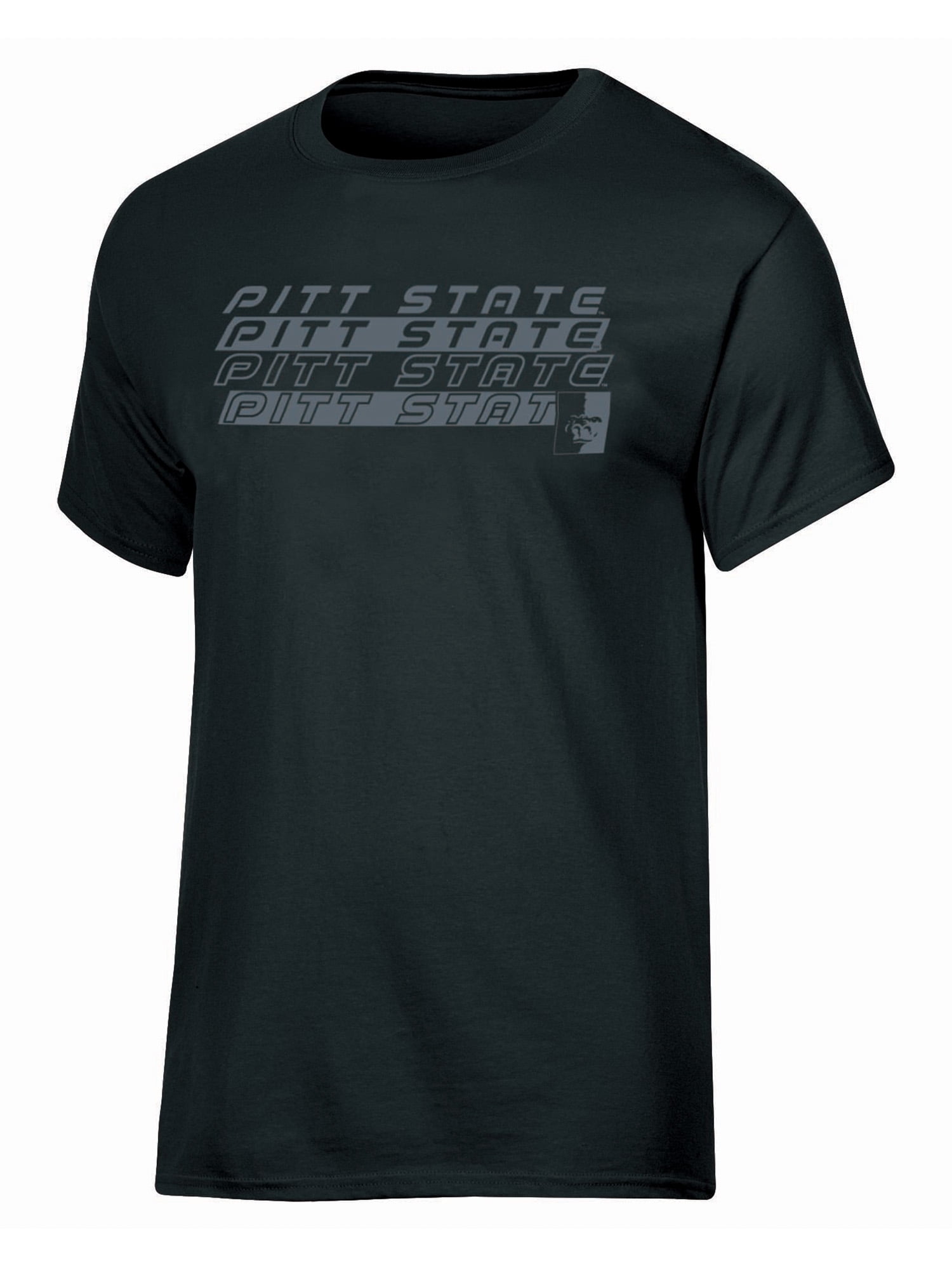 NCAA PITTSBURG STATE Mens Black Color Cotton SS TEE Repeat Tonal OPP ...