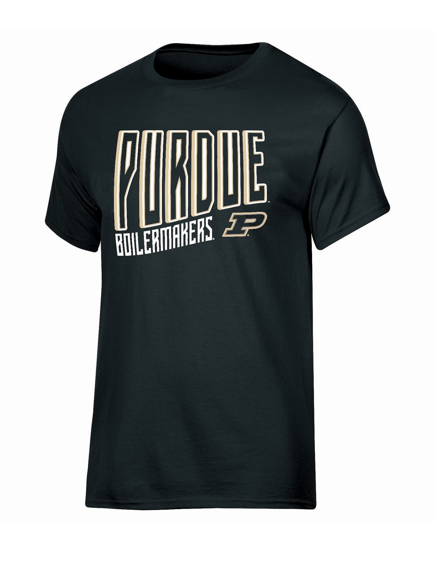 NCAA PURDUE Mens Primry Color Cotton SS TEE Wave Font OPP - Walmart.com