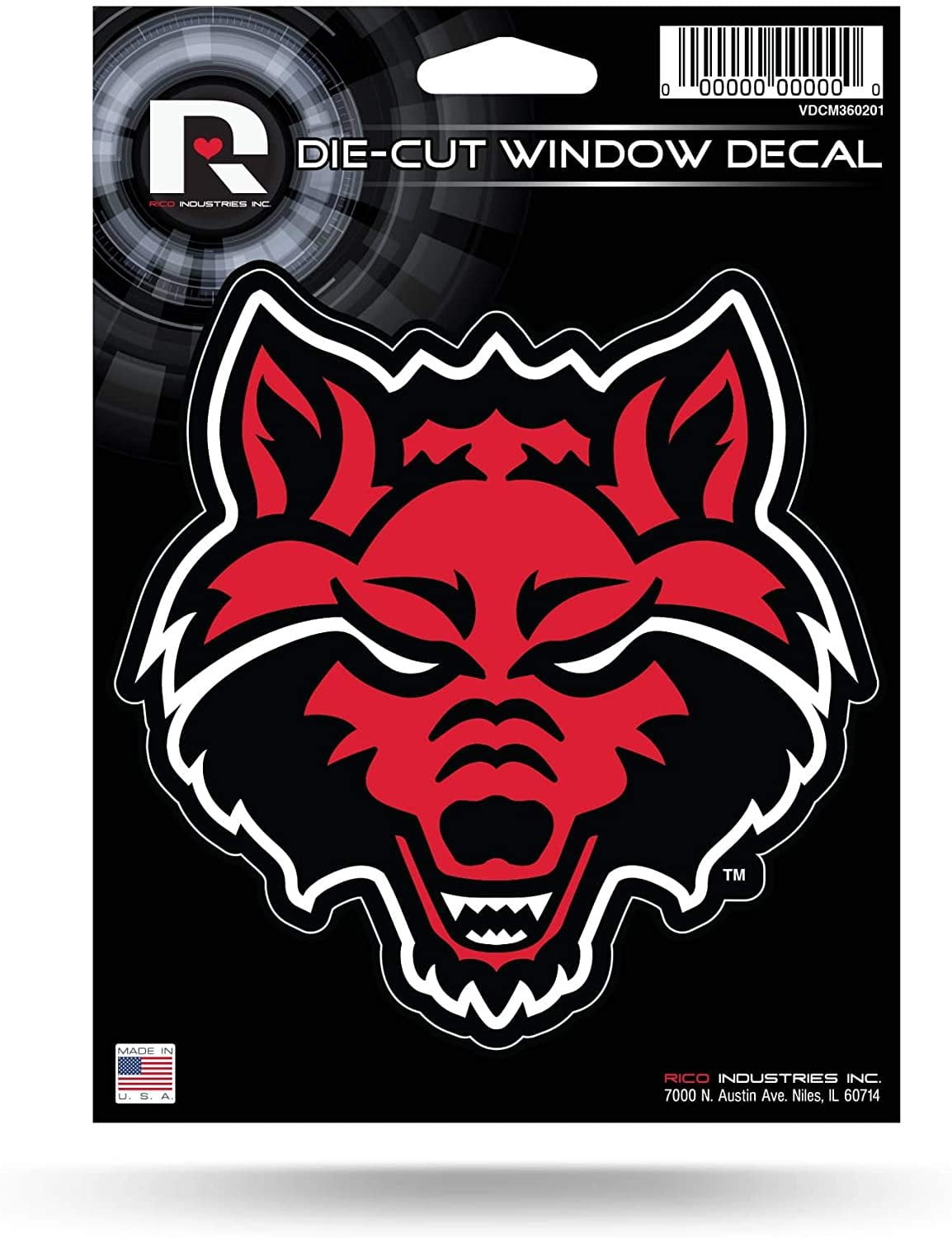 NCAA Rico Industries Die Cut Vinyl Decal, Arkansas State Red Wolves ...