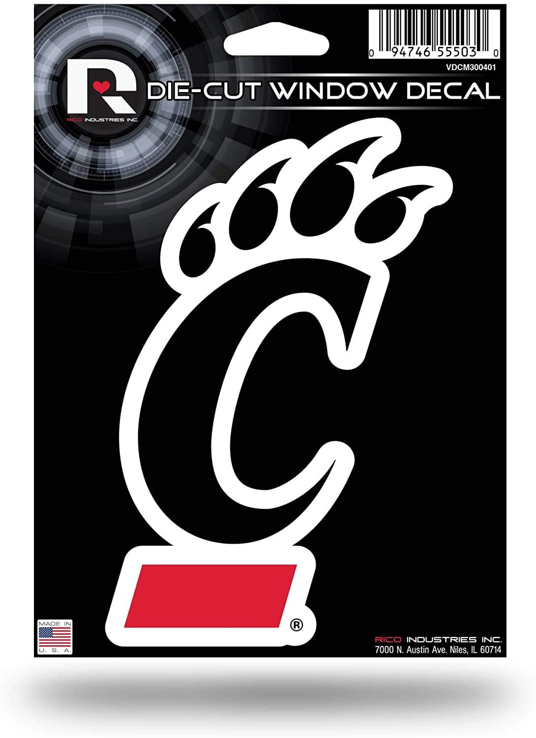 University of Cincinnati Bearcats 5 Inch Die Cut Flat Vinyl Decal ...