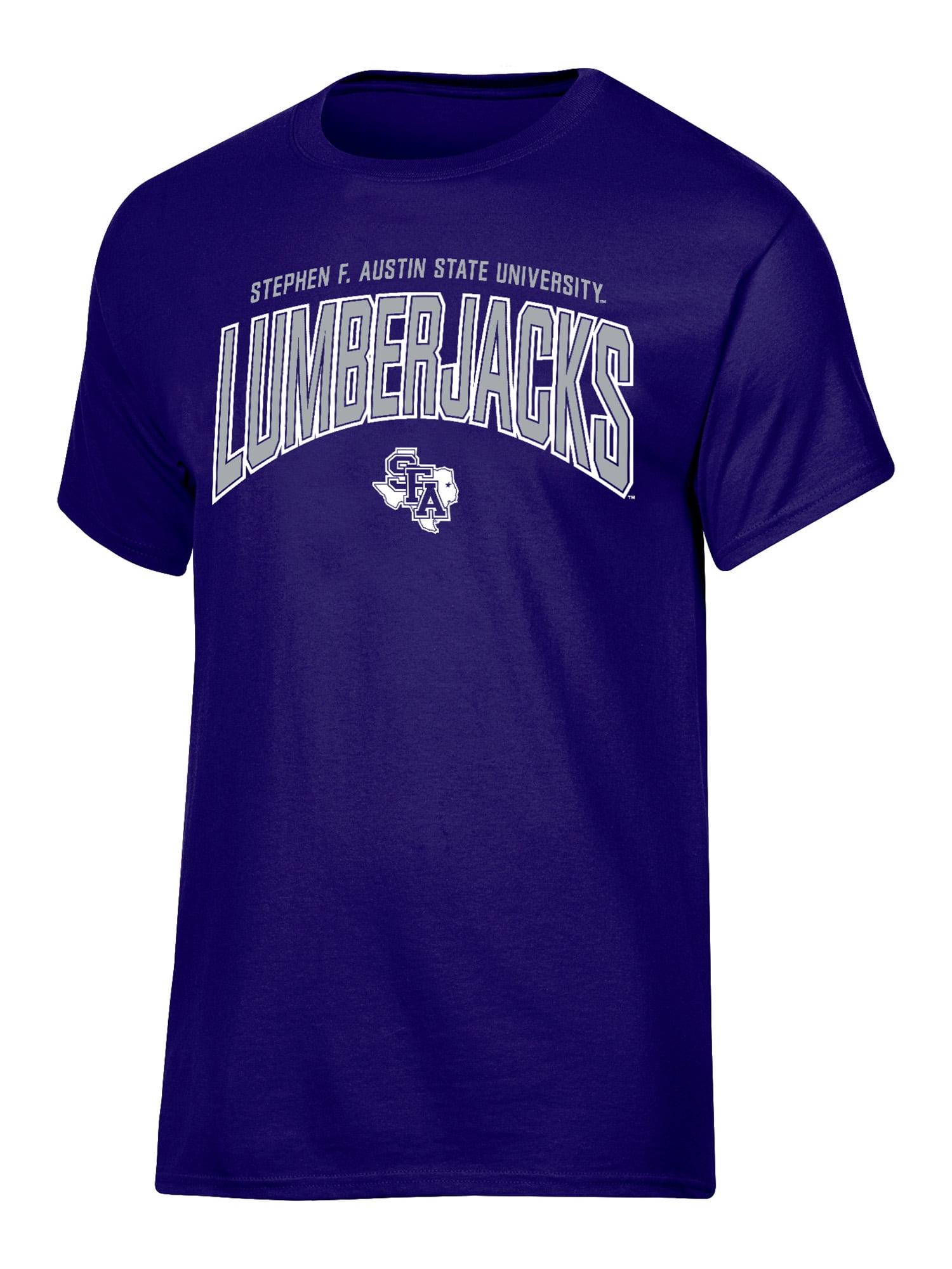 NCAA STEPHEN F AUSTIN Mens Primry Color Cotton SS TEE Msct Over OPP ...