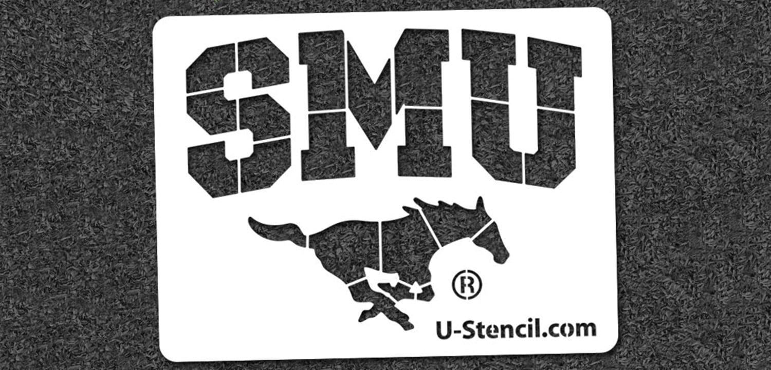 NCAA Smu Mustangs Collegiate 'SMU' Mustang Mini Stencil Kit - Walmart.com