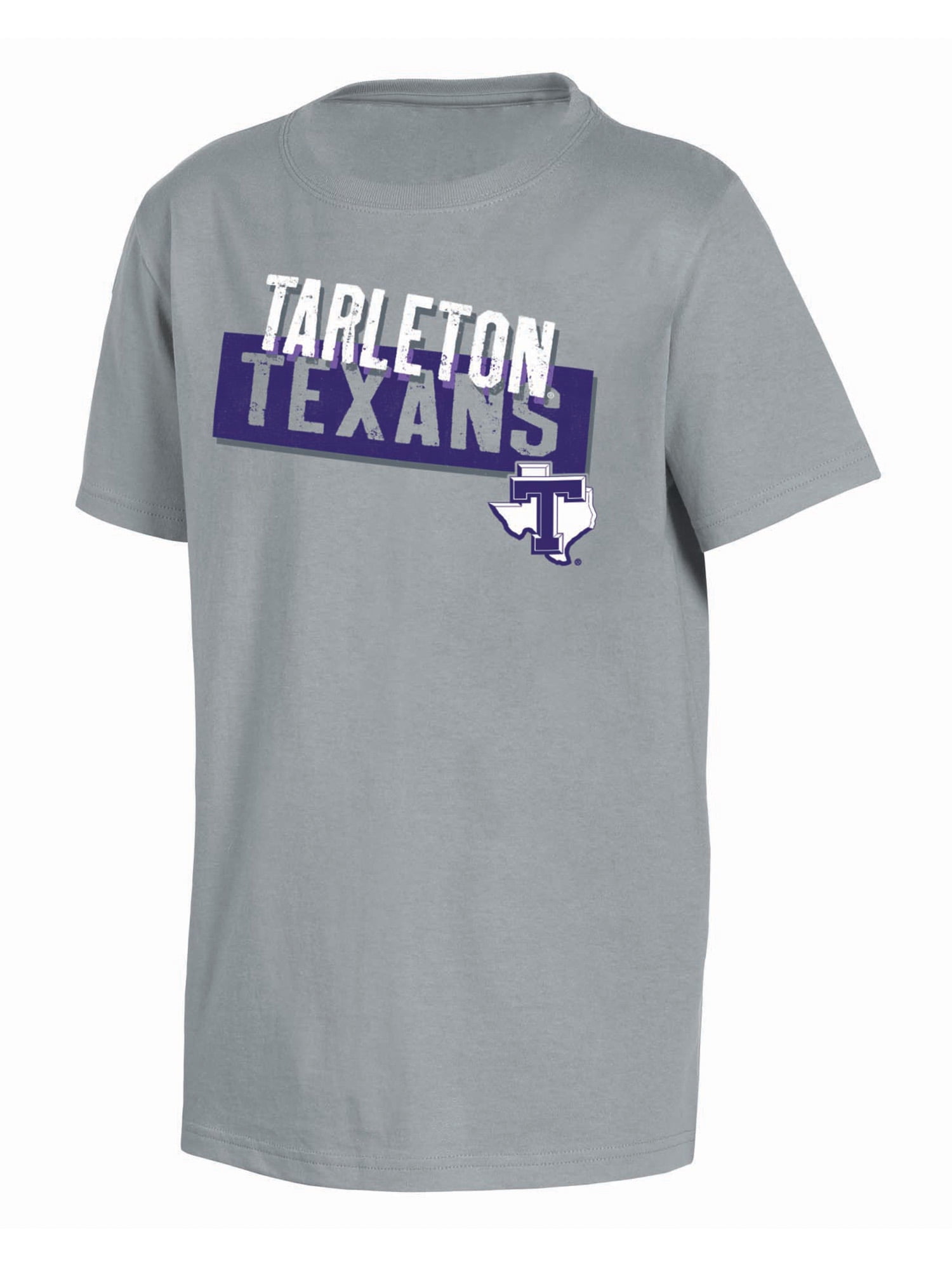 NCAA TARLETON ST TEXANS Boys Grey Color Cotton SS TEE Down Diag OPP ...