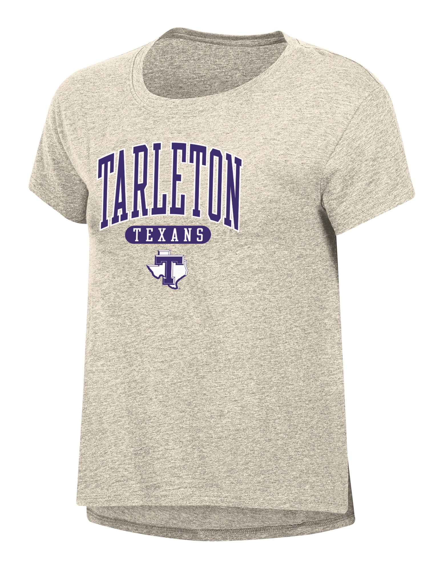 NCAA TARLETON ST TEXANS Womens Grey Color Cotton SS TEE Stretched Arch ...